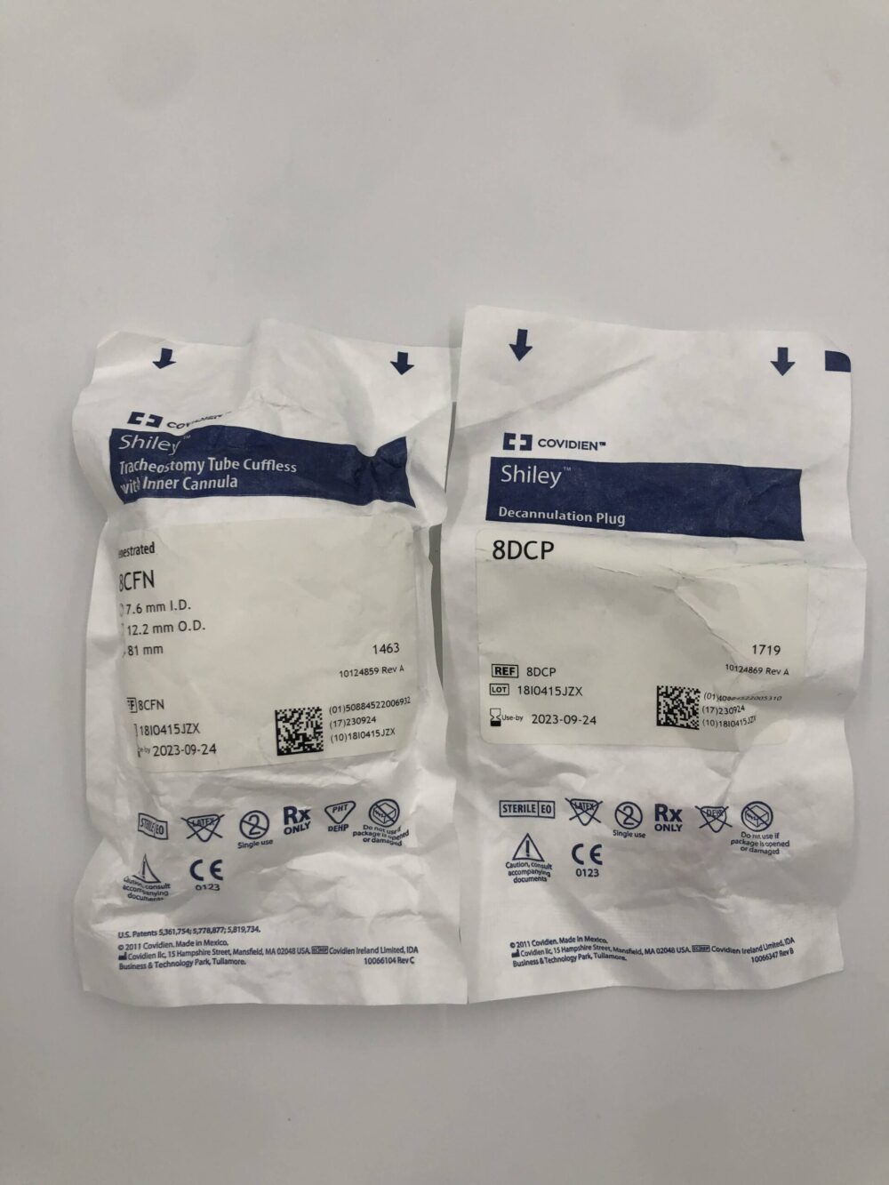 COVIDIEN 8CFN Shiley Tracheostomy Tube Cuffless With Inner Cannula ...