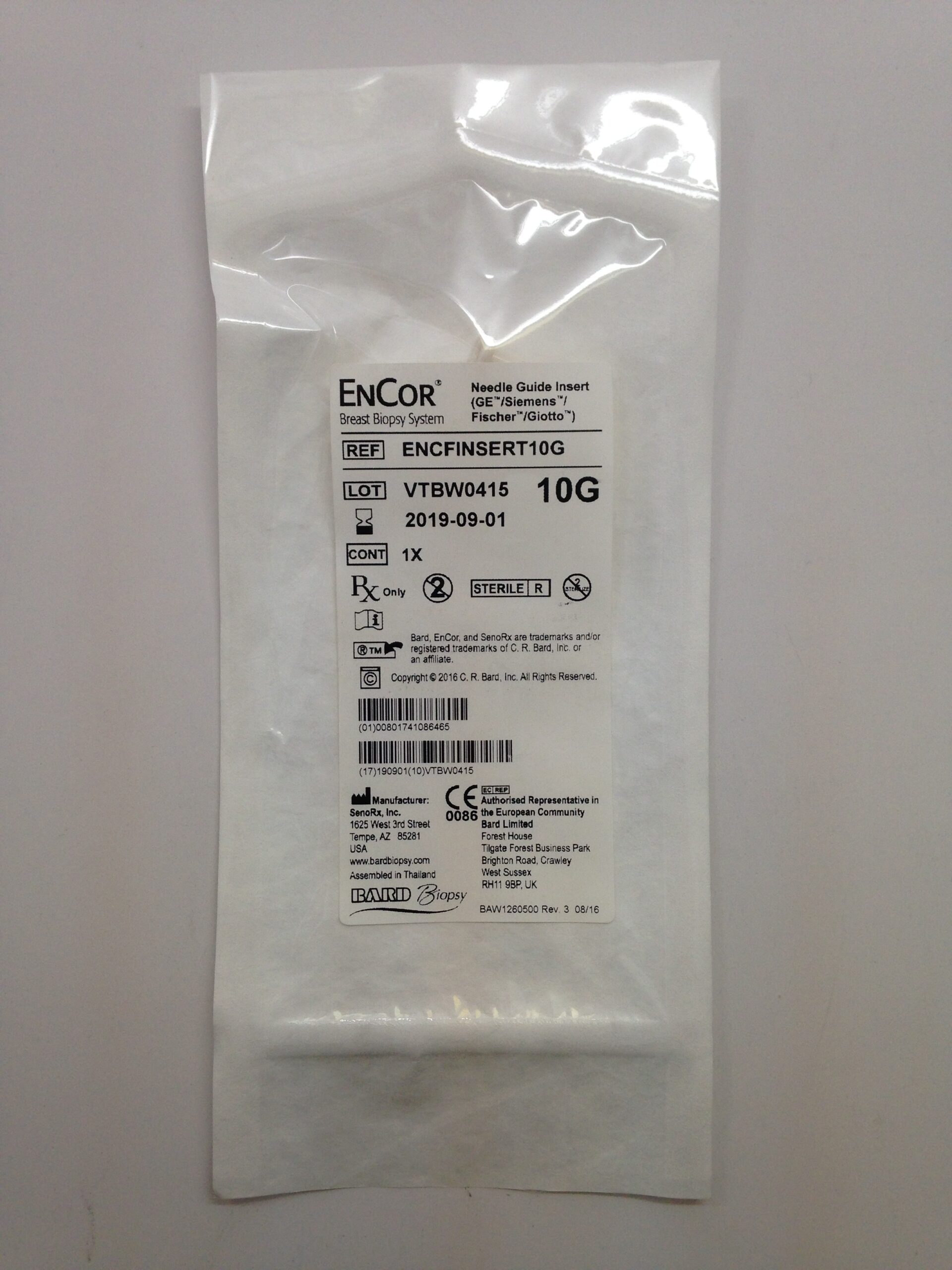 BARD/SENORX ENCFINSERT10G EnCor Breast Biopsy System, Needle Guide ...