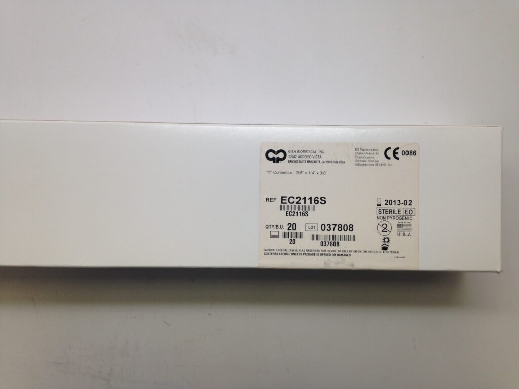 GISH BIOMEDICAL EC2116S Straight Connector W/Luer Lock (20/Box) (X ...