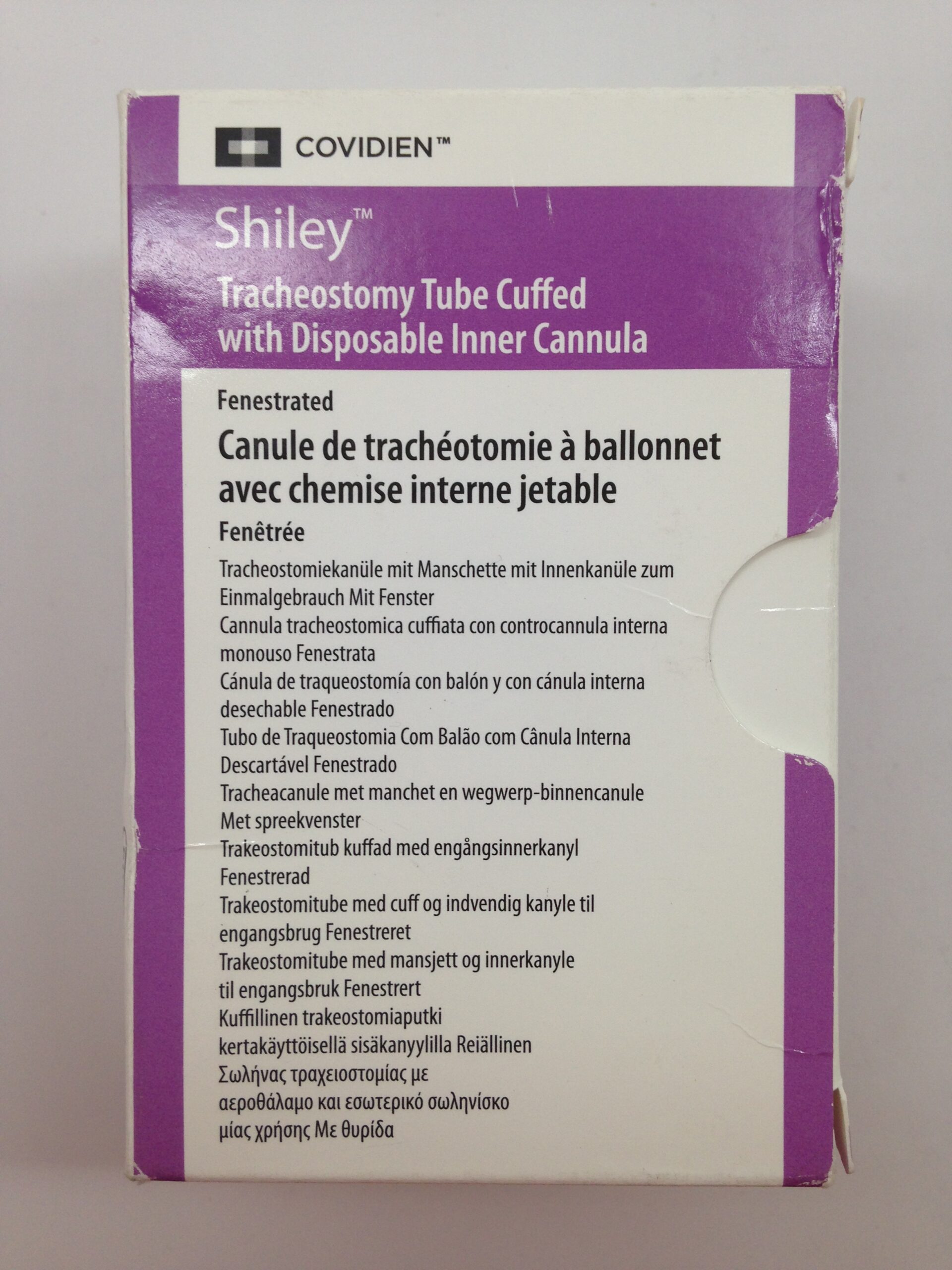 COVIDIEN 8DFEN Shiley Tracheostomy Tube Cuffed With Disposable Inner ...