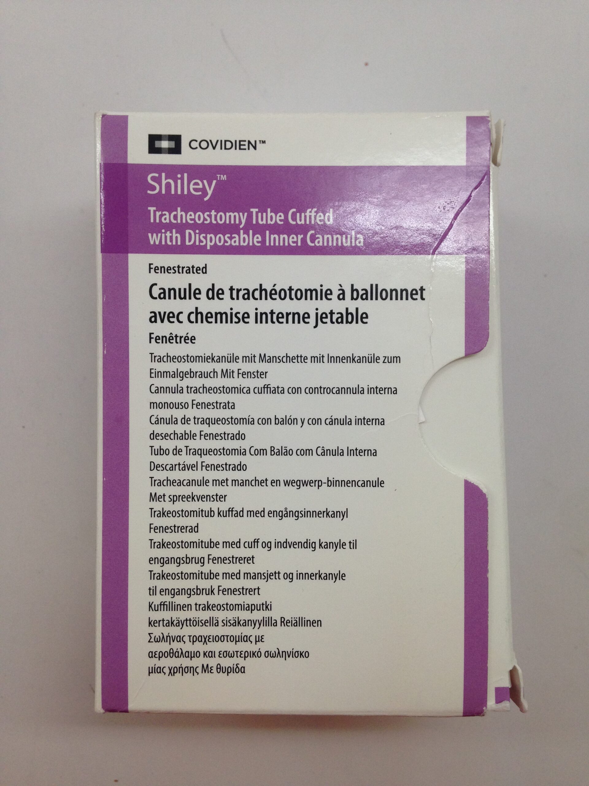 COVIDIEN 10DFEN Shiley Tracheostomy Tube Cuffed With Disposable Inner ...