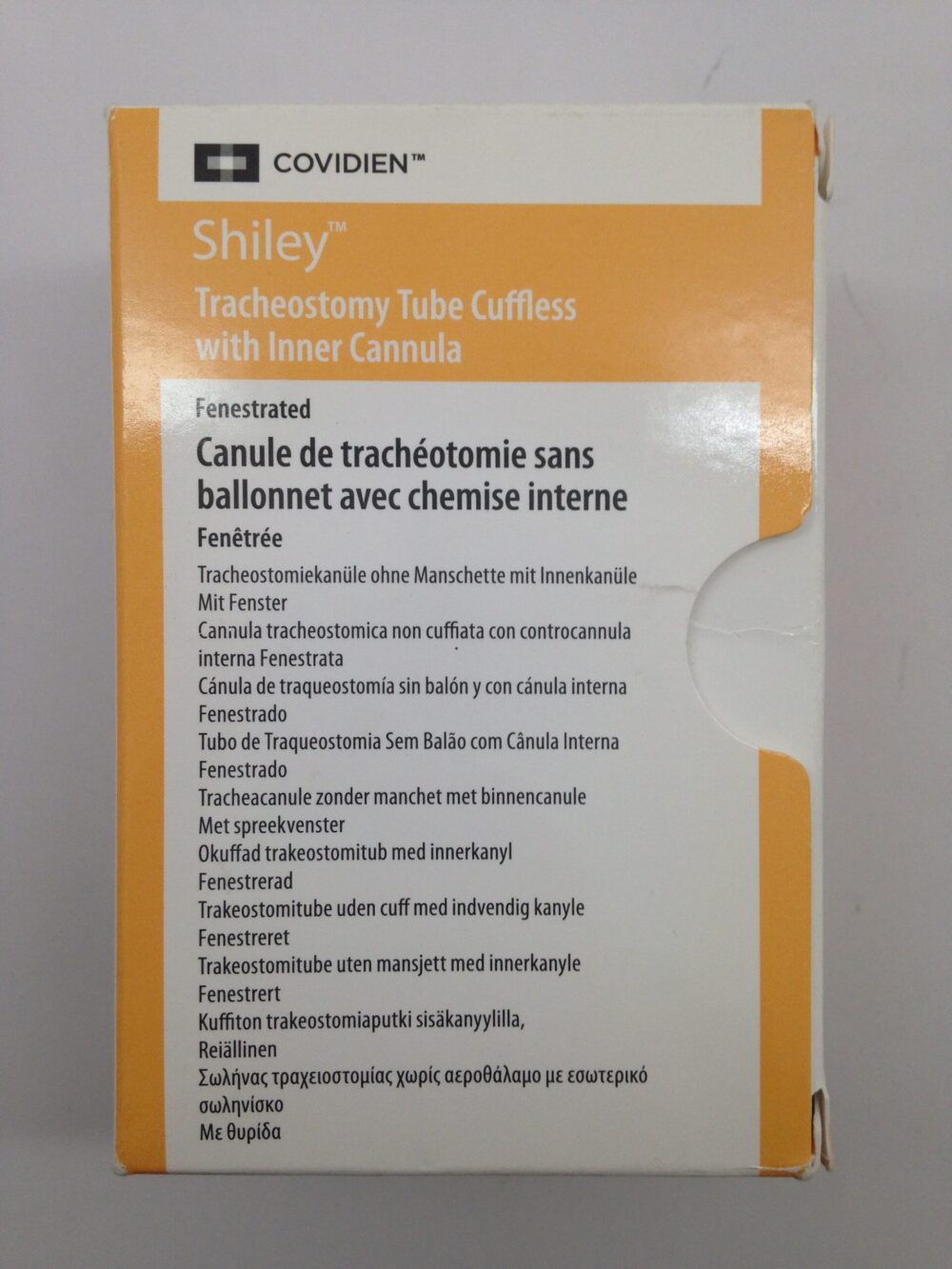 COVIDIEN 6CFN Shiley Tracheostomy Tube Cuffless With Inner Cannula ...