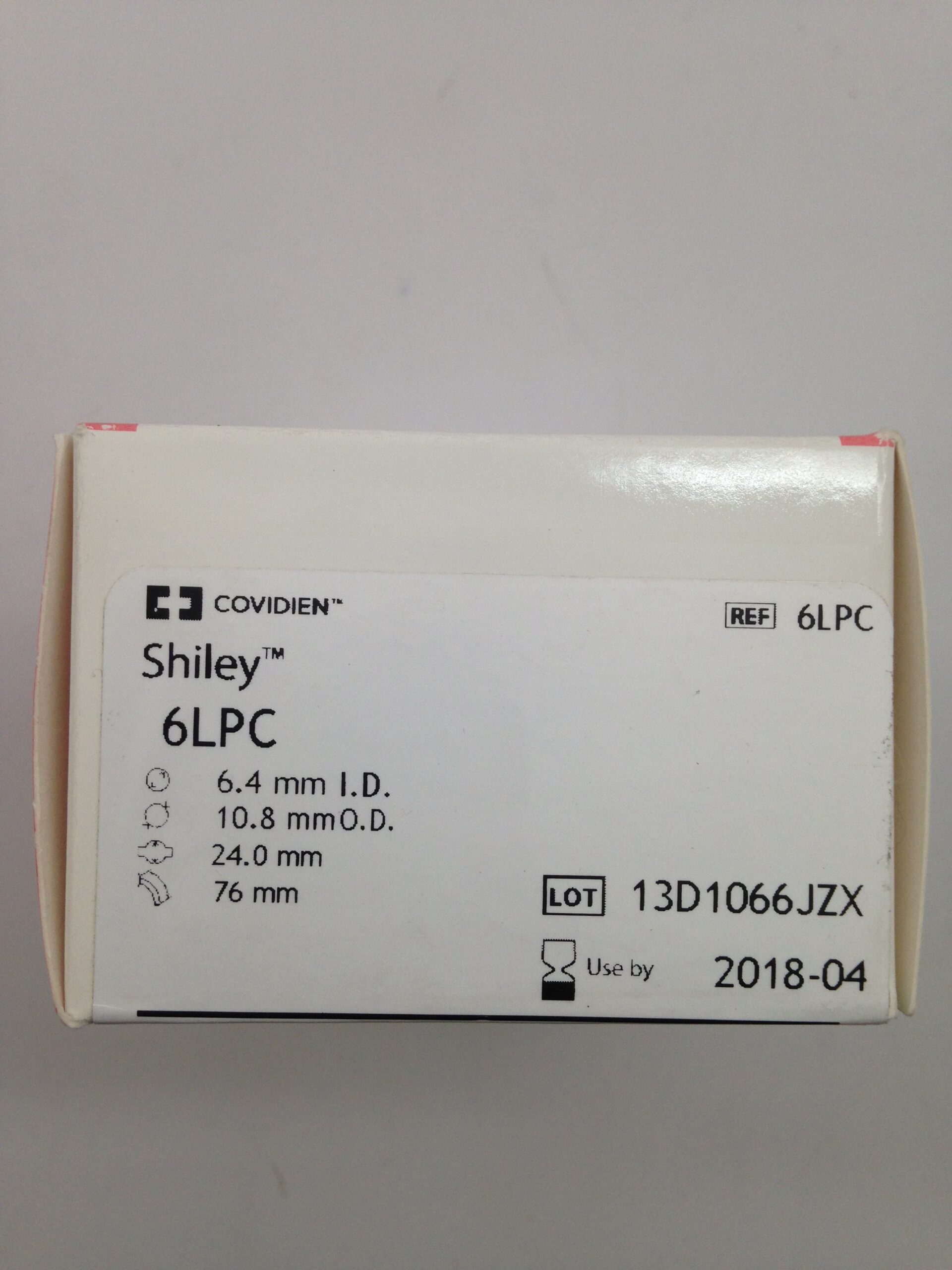 COVIDIEN 6LPC Shiley Tracheostomy Tube Cuffed With Inner Cannula, 6.4mm ...