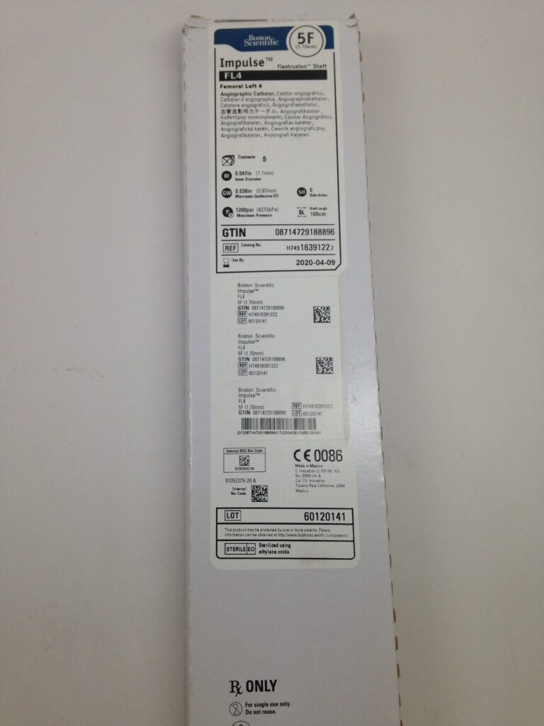 BOSTON SCIENTIFIC 1639140 Impulse PIG Pigtail Angiographic Catheter, 5F ...