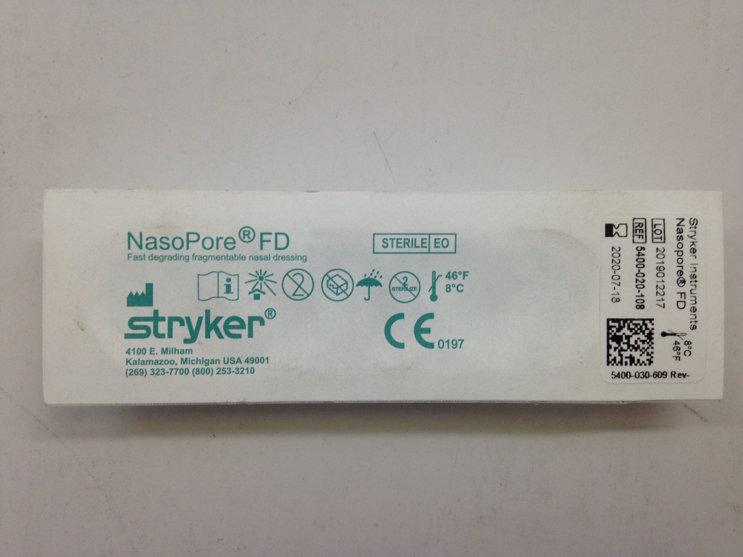 STRYKER 5400-020-108 NasoPore FD Fast Degrading Fragmentable Nasal ...