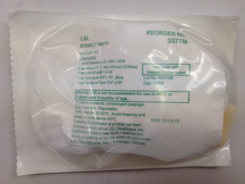 LSL 3377M Sterile IV Start Kit (X) – GB TECH USA