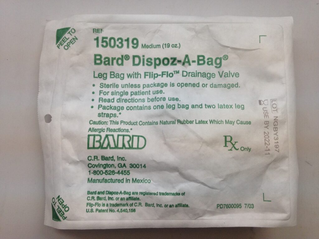 BARD 150319 Dispoz-A-Bag Leg Bag With Flip-Flo Drainage Valve – GB TECH USA
