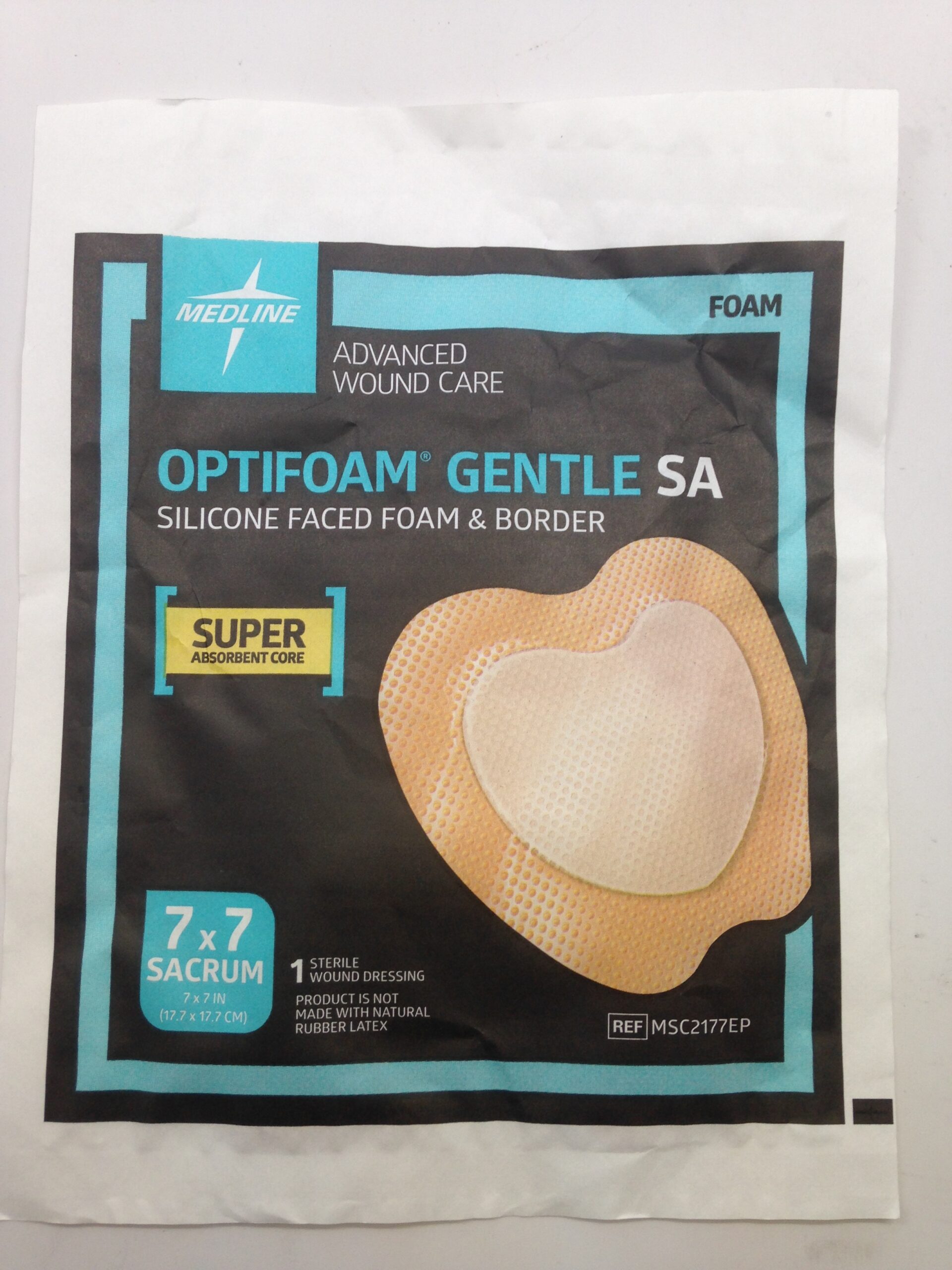 MEDLINE MSC2177EP Optifoam Gentle SA Silicone Faced Foam & Border ...