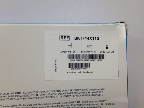 KCI BKTF14X11S SNAP Bridge Dressing Kit, 14cm x 11cm (X) - GB TECH USA