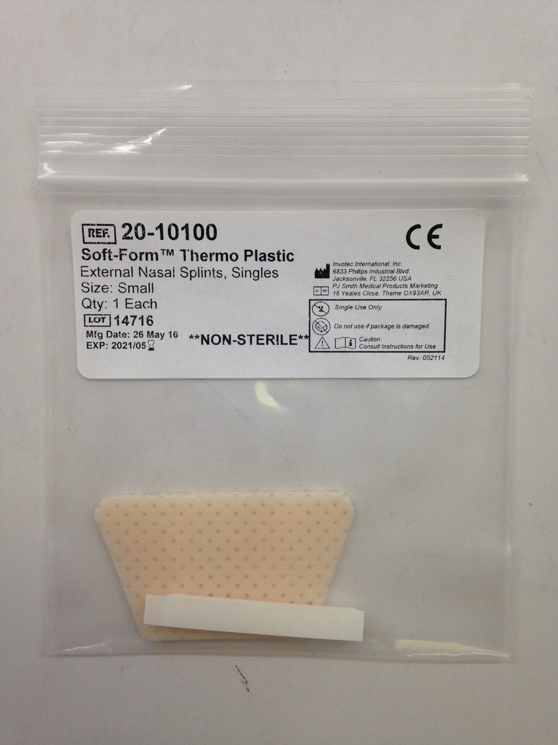 INVOTEC 20-10100 Soft-Form Thermo Plastic External Nasal Splints ...