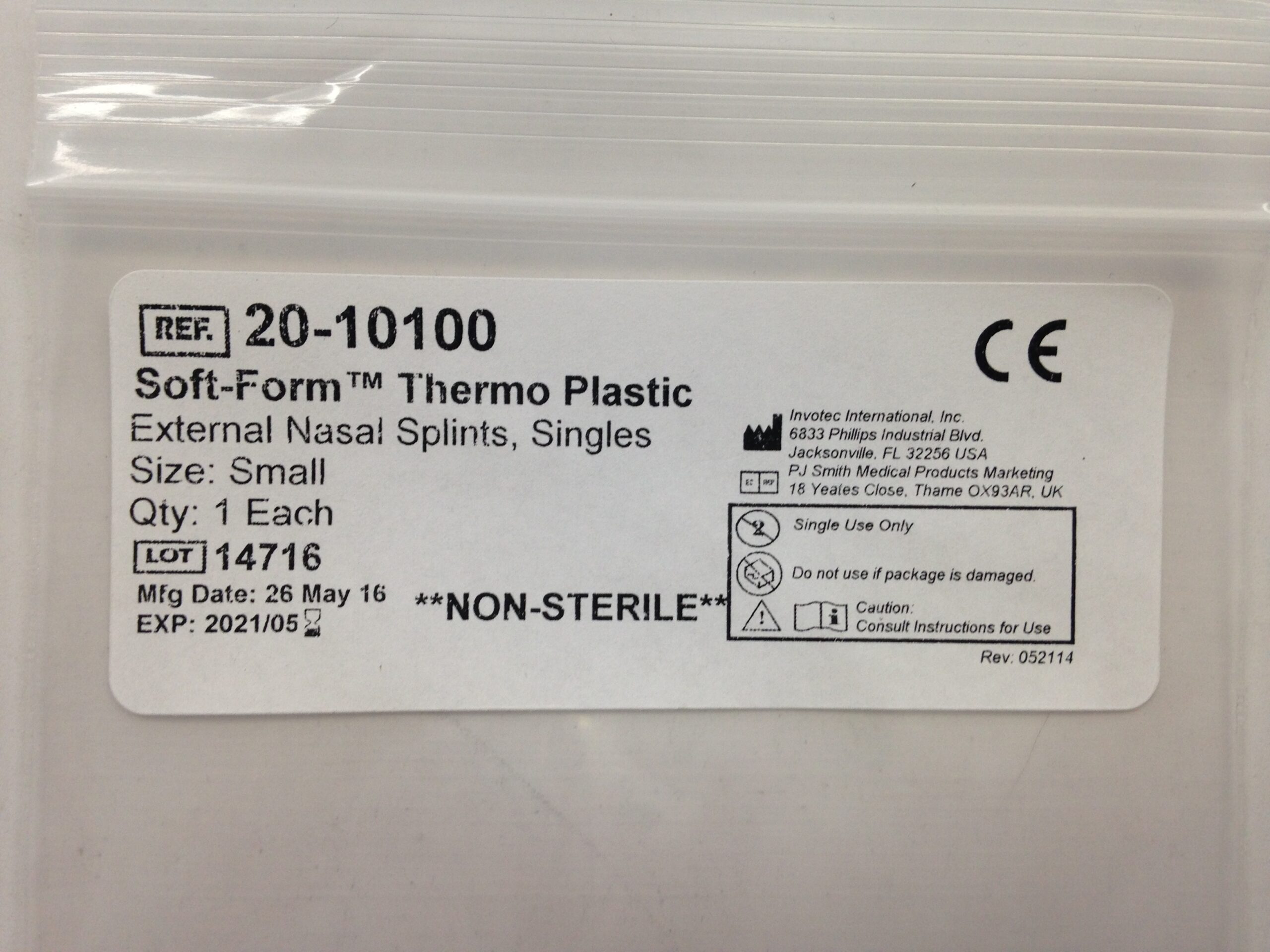 INVOTEC 20-10100 Soft-Form Thermo Plastic External Nasal Splints ...