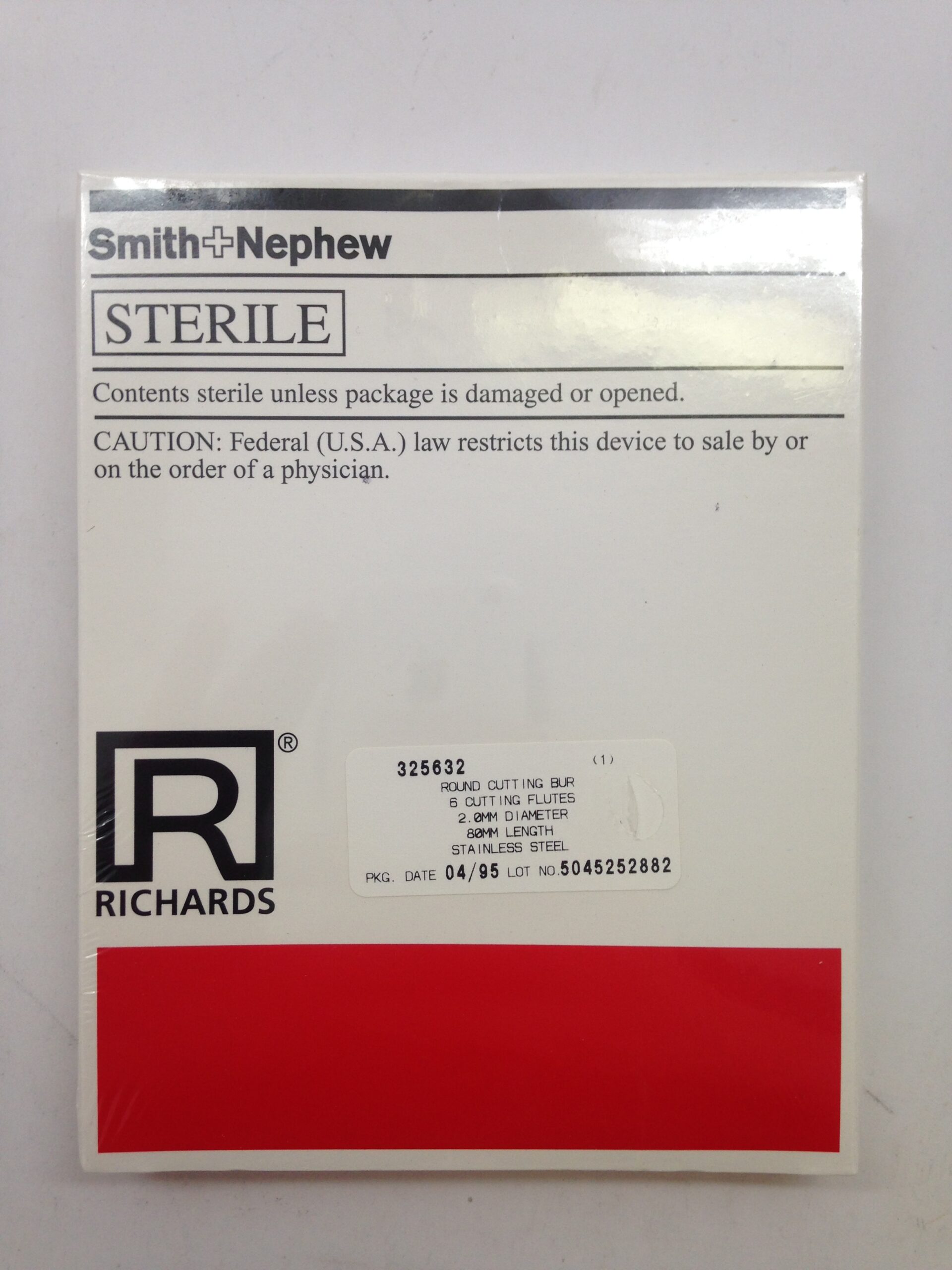SMITH AND NEPHEW/RICHARDS 325632 Round Cutting Bur, 6 Cutting Forceps ...