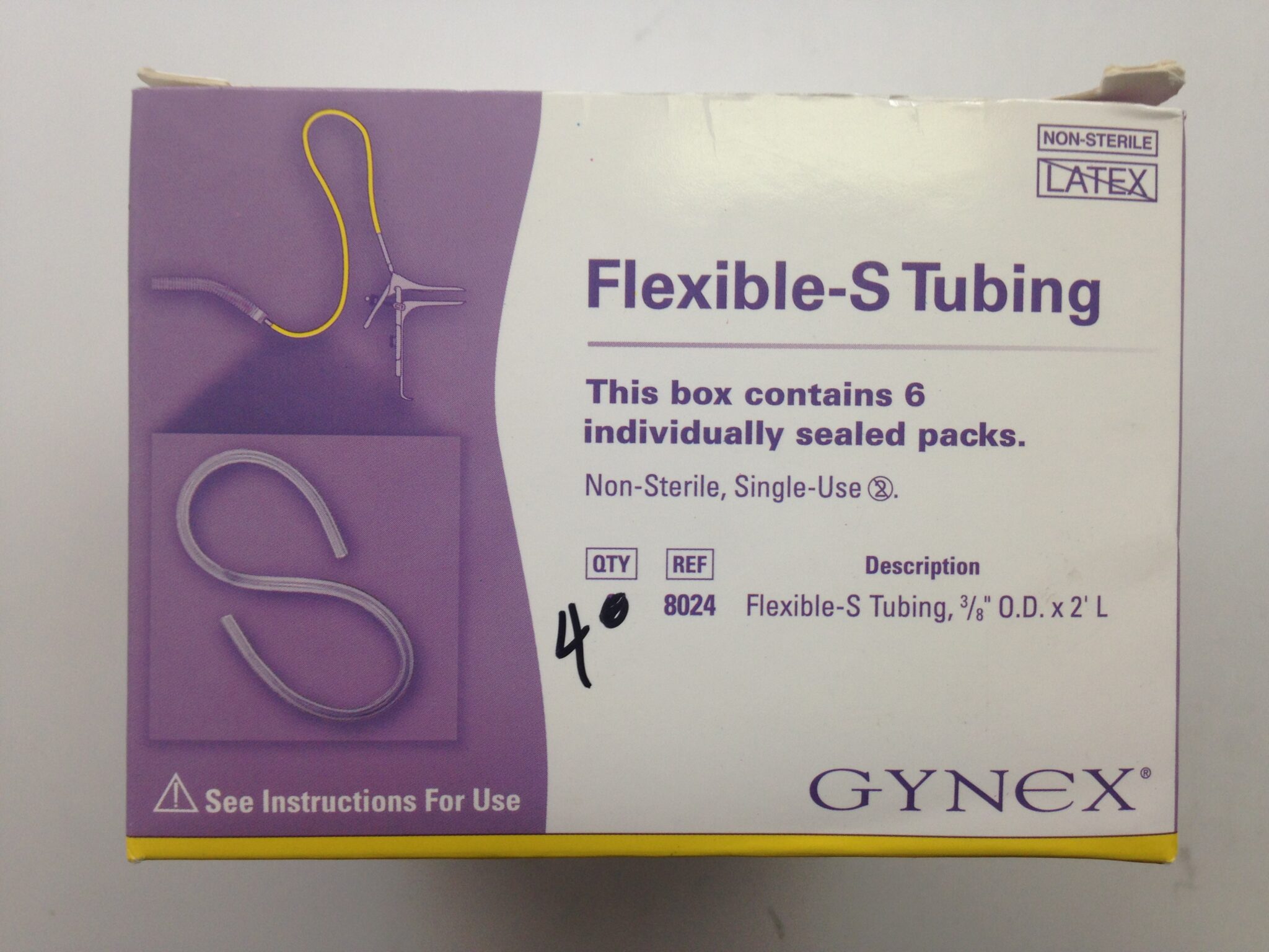 GYNEX 8024 Flexible-S Tubing, 3/8″ O.D. x 2″ L (4/Box) – GB TECH USA