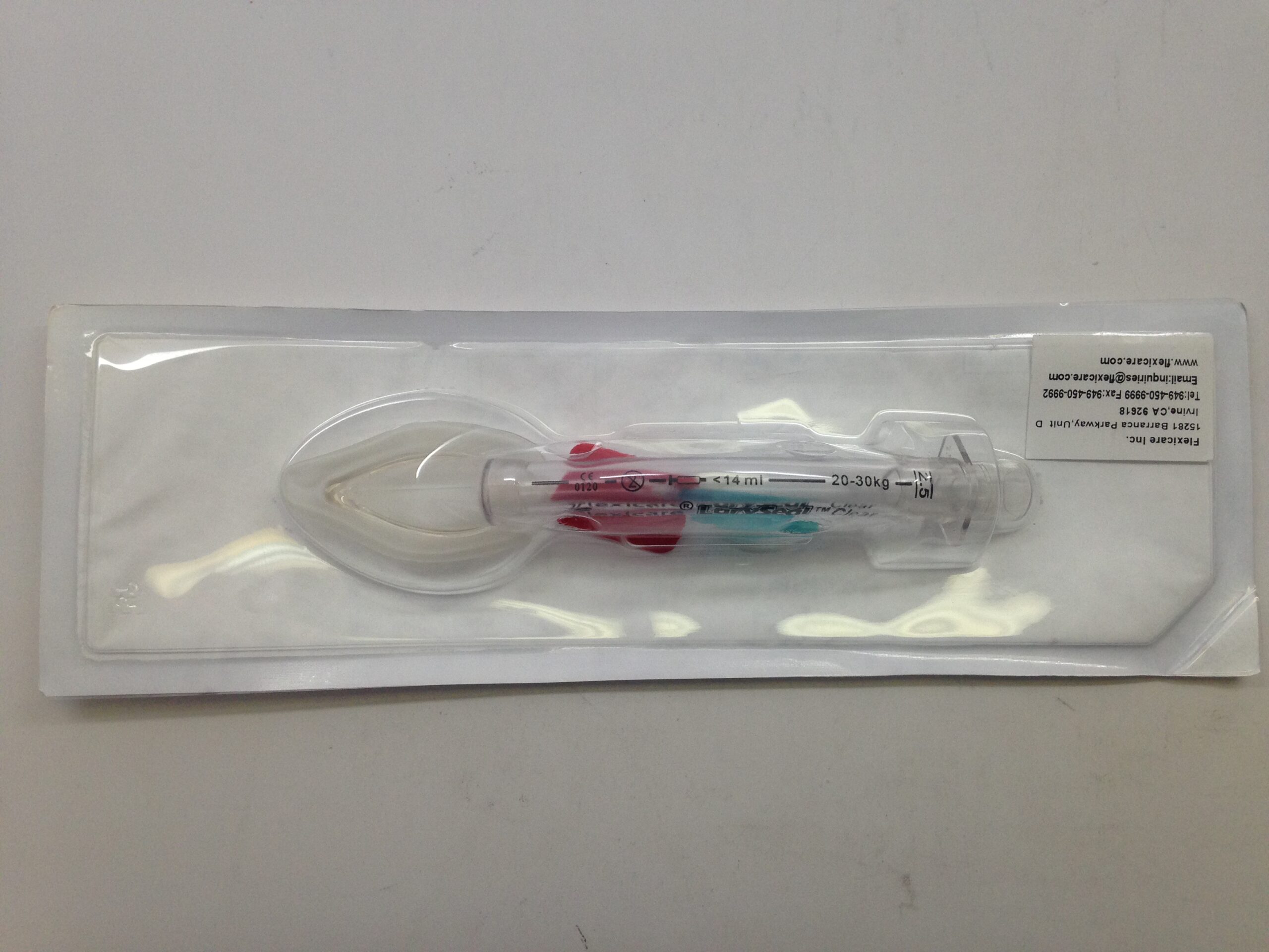 FLEXICARE 038-94-325U Laryngeal Mask Airway, Size 2.5, 20kg-30kg (X ...