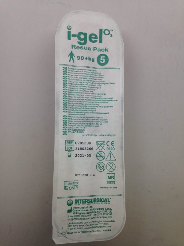 INTERSURGICAL 8705030 I-Gel Resus Pack, Supraglottic Airway ...