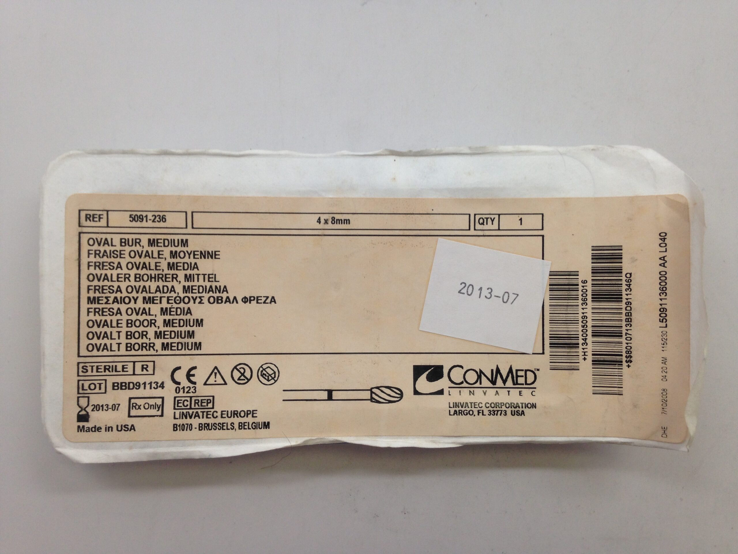 CONMED 5091-236 Oval Bur, Medium, 4 x 8mm (X) – GB TECH USA