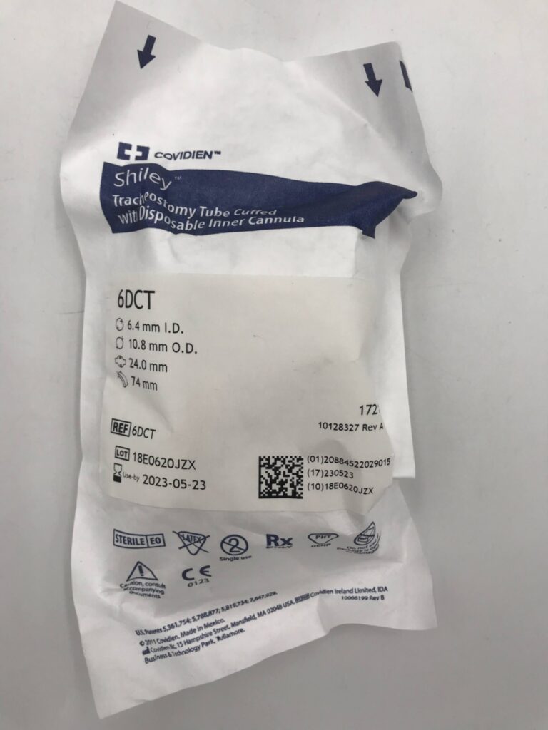 COVIDIEN 6DCT Shiley Tracheostomy Tube Cuffed With Disposable Inner ...