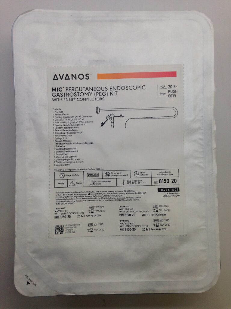 AVANOS 8150-20 Mic Percutaneous Endoscopic Gastrostomy (PEG) Kit With ...