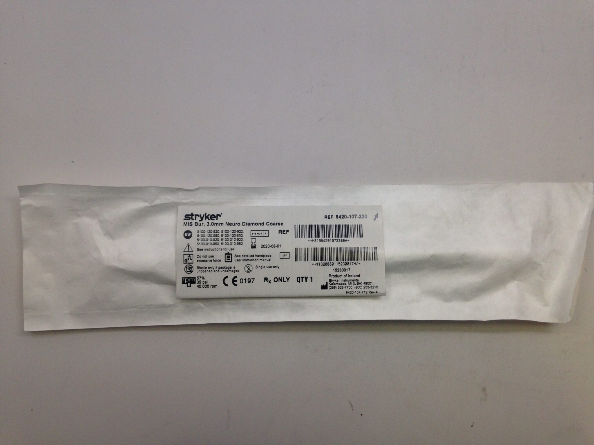 STRYKER 5030-6-250 Apex Transfixing Pin, 4/5mm, 250 x x 60mm – GB TECH USA