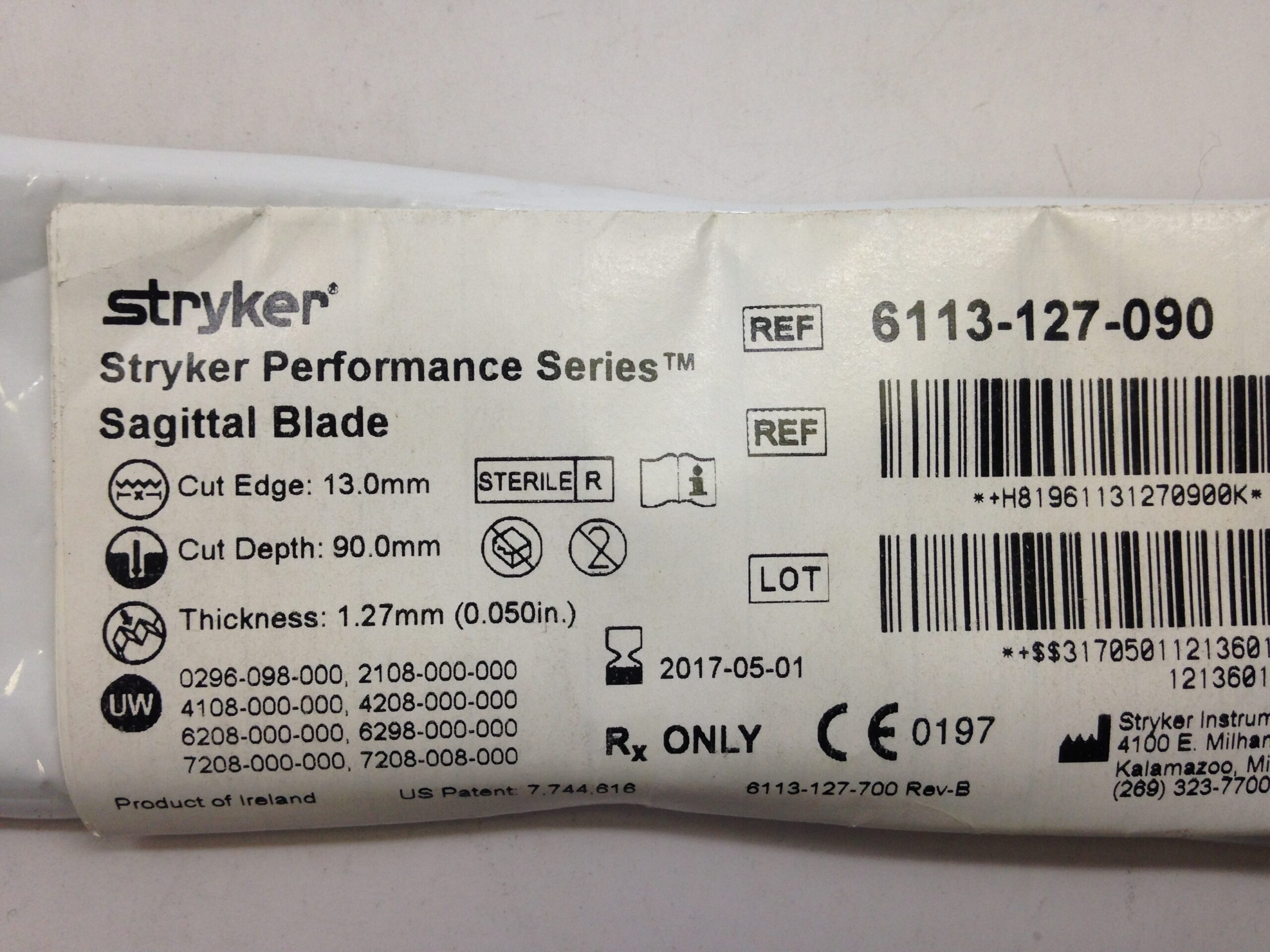 STRYKER 6113-127-090 Performance Sagittal Blade (X) - GB TECH USA