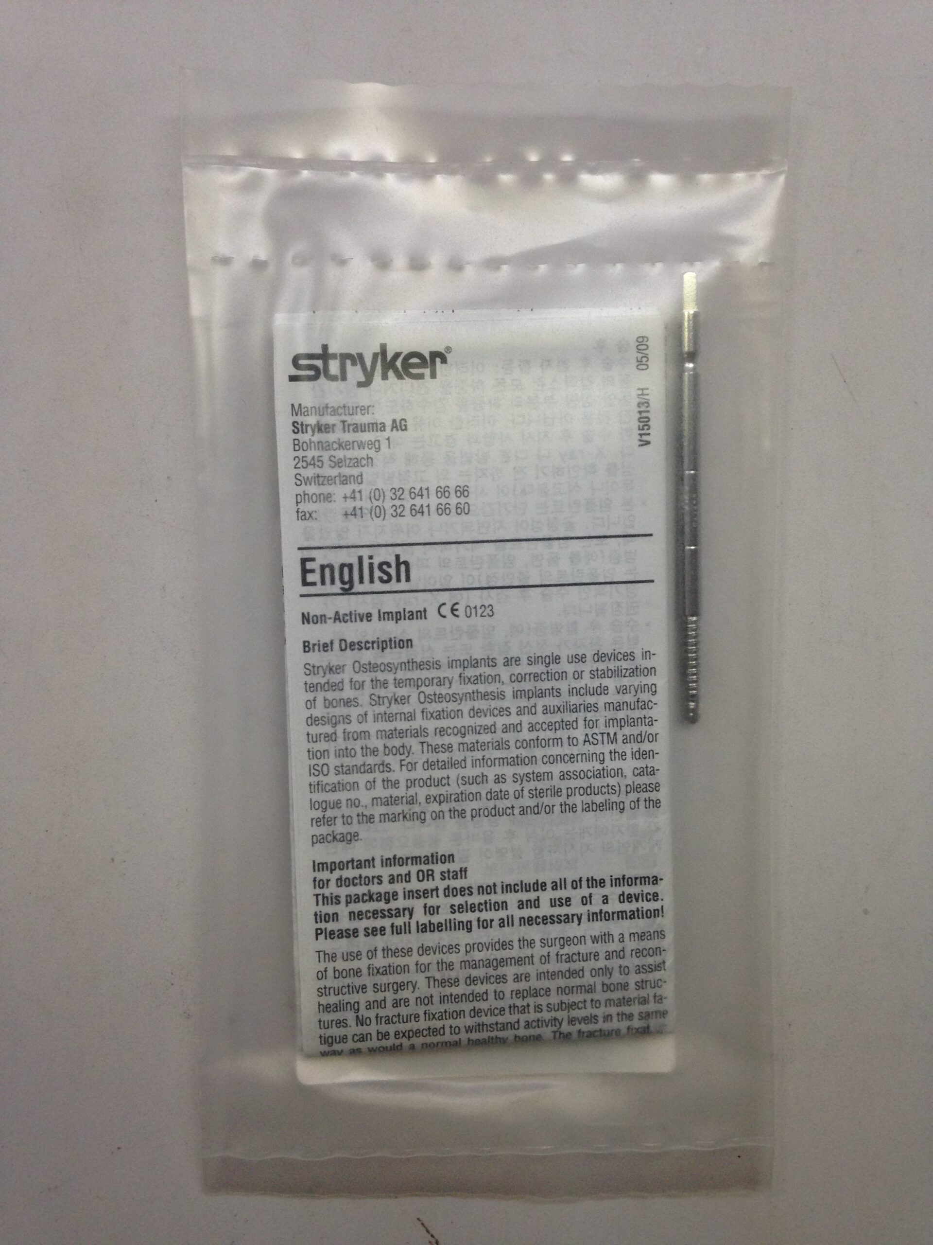 STRYKER 5038-5-060 Apex Self-Drilling Half Pin, 3mm, 60 x 10mm - GB ...