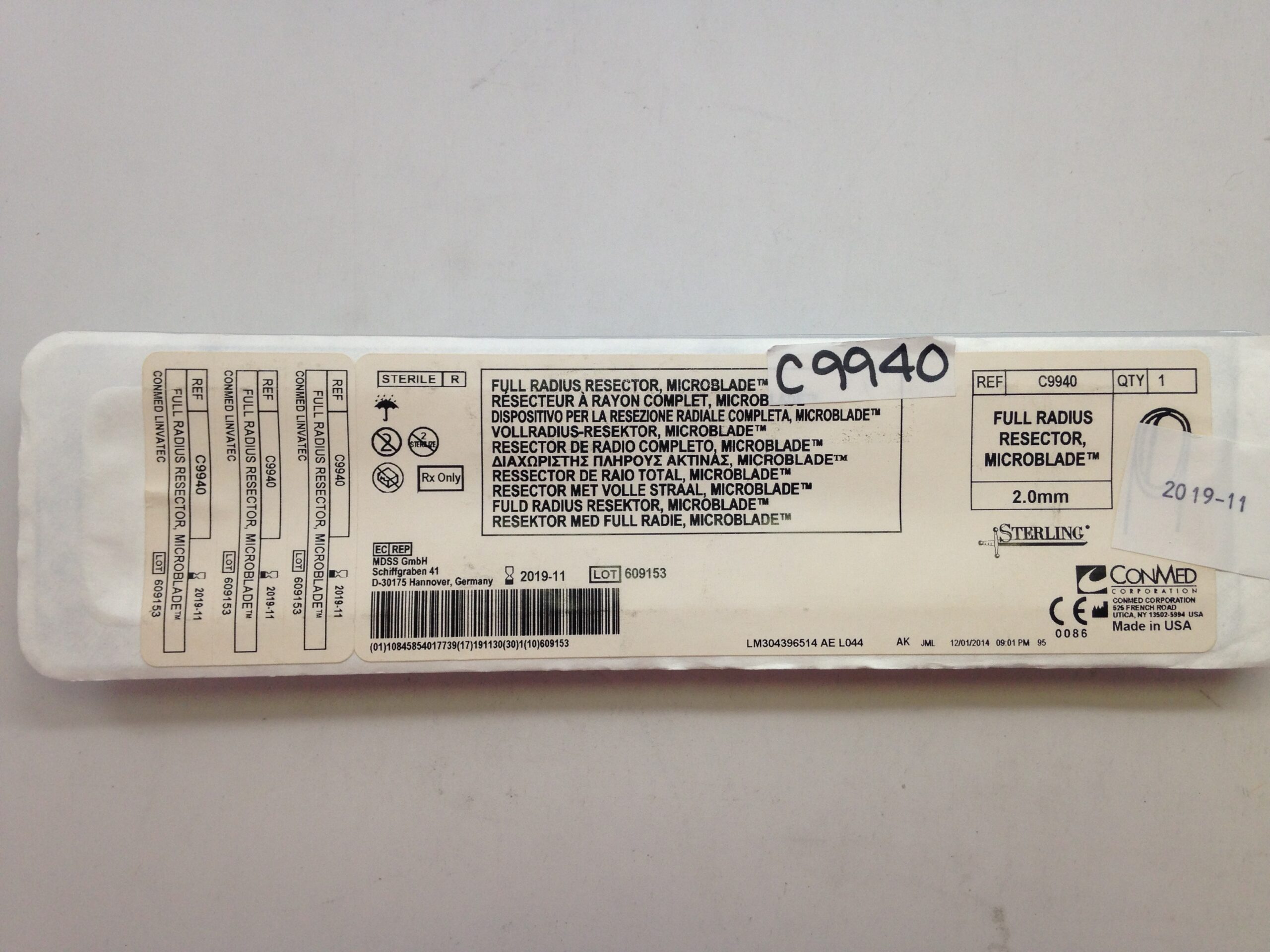 CONMED C9940 Full Radius Resector, Microblade, 2.0mm (X) - GB TECH USA