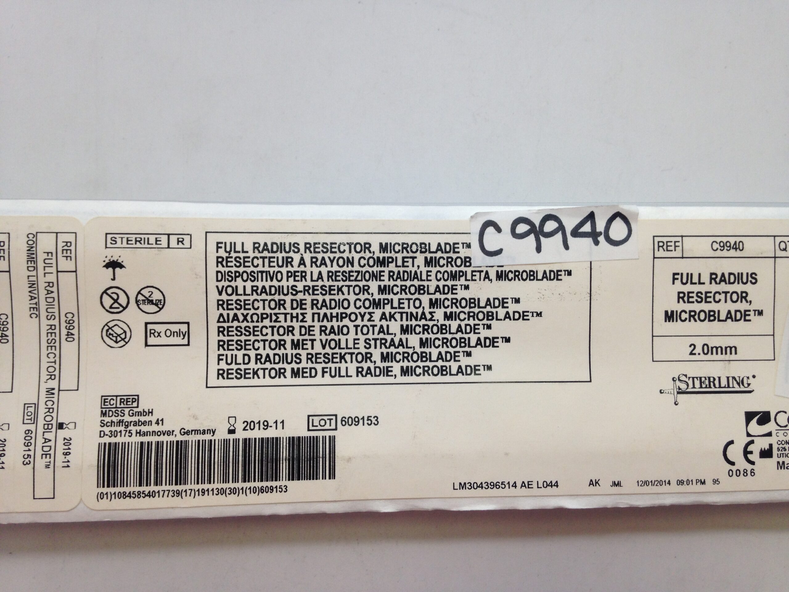 CONMED C9940 Full Radius Resector, Microblade, 2.0mm (X) - GB TECH USA