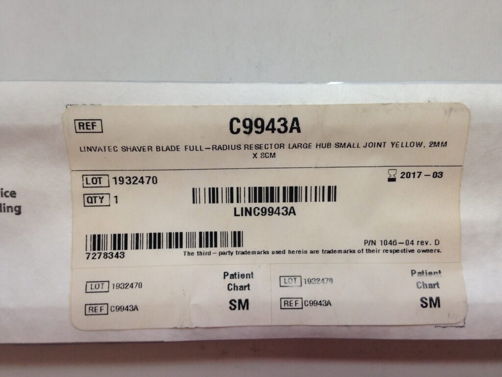 CONVATE/LINVATEC C9943A Linvatec Shaver Blade, Full-Radius Resector ...