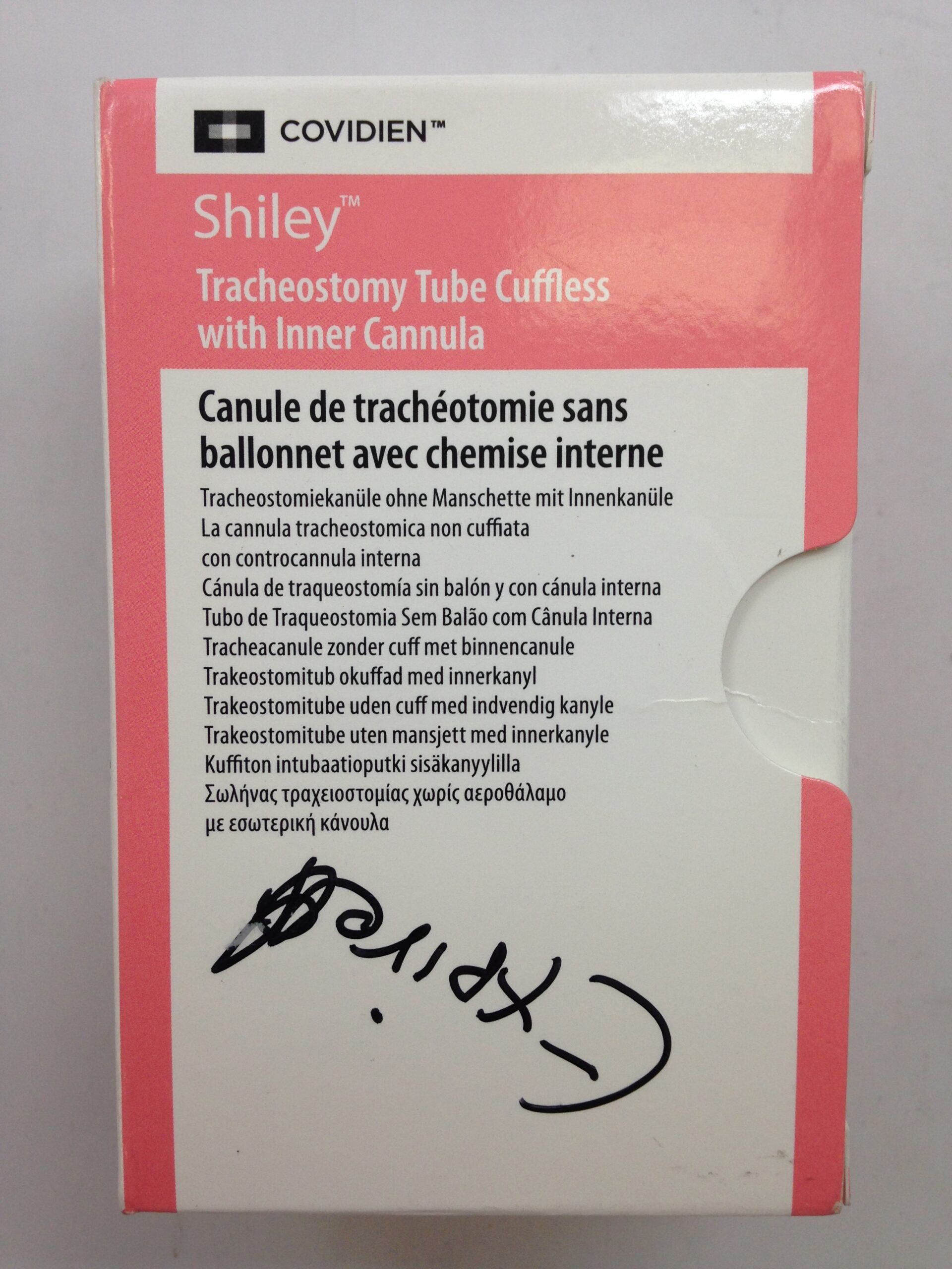 Shiley Tracheostomy Tube Cuffless With Inner Cannula