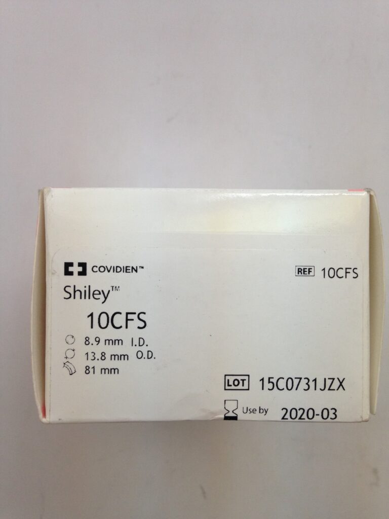 COVIDIEN 10CFS Shiley Tracheostomy Tube Cuffless With Inner Cannula, 8 ...