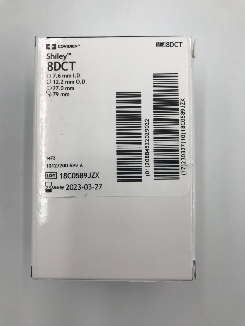 COVIDIEN 8DCT Shiley Tracheostomy Tube Cuffed With Disposable Inner ...