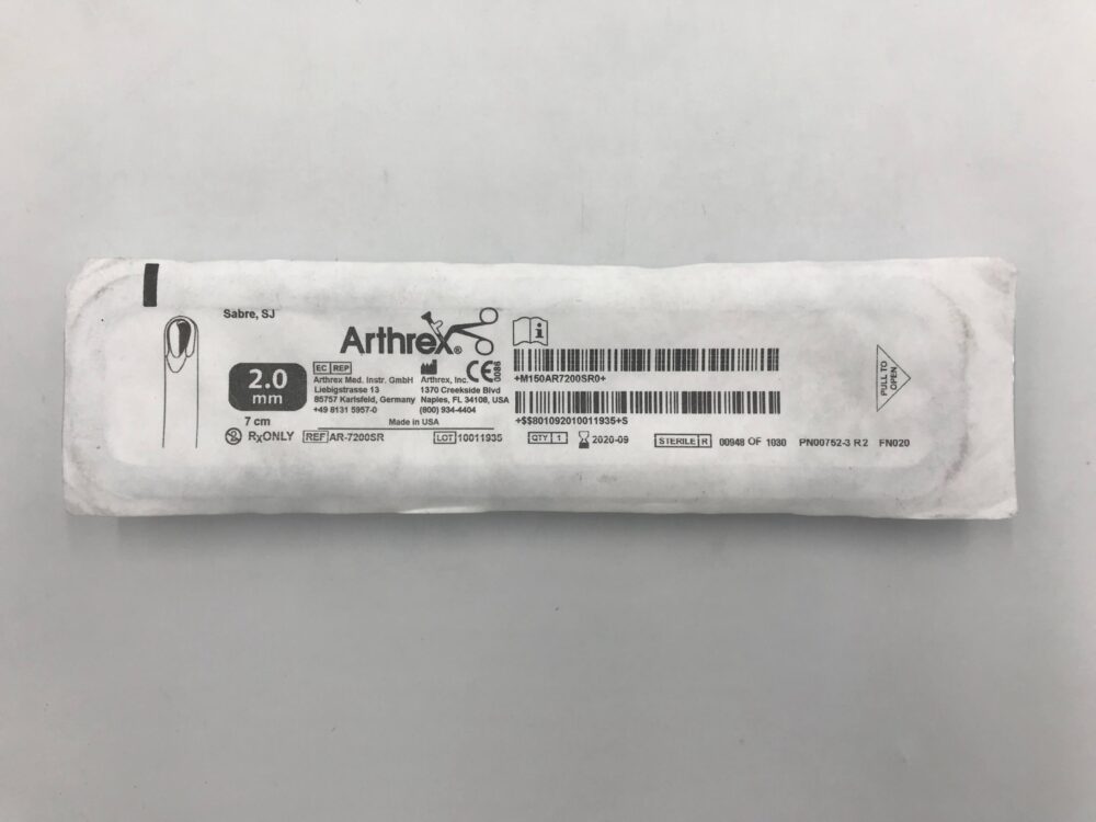 ARTHREX AR-7200SR Sabre, SJ, 2.0mm 7cm (X) - GB TECH USA