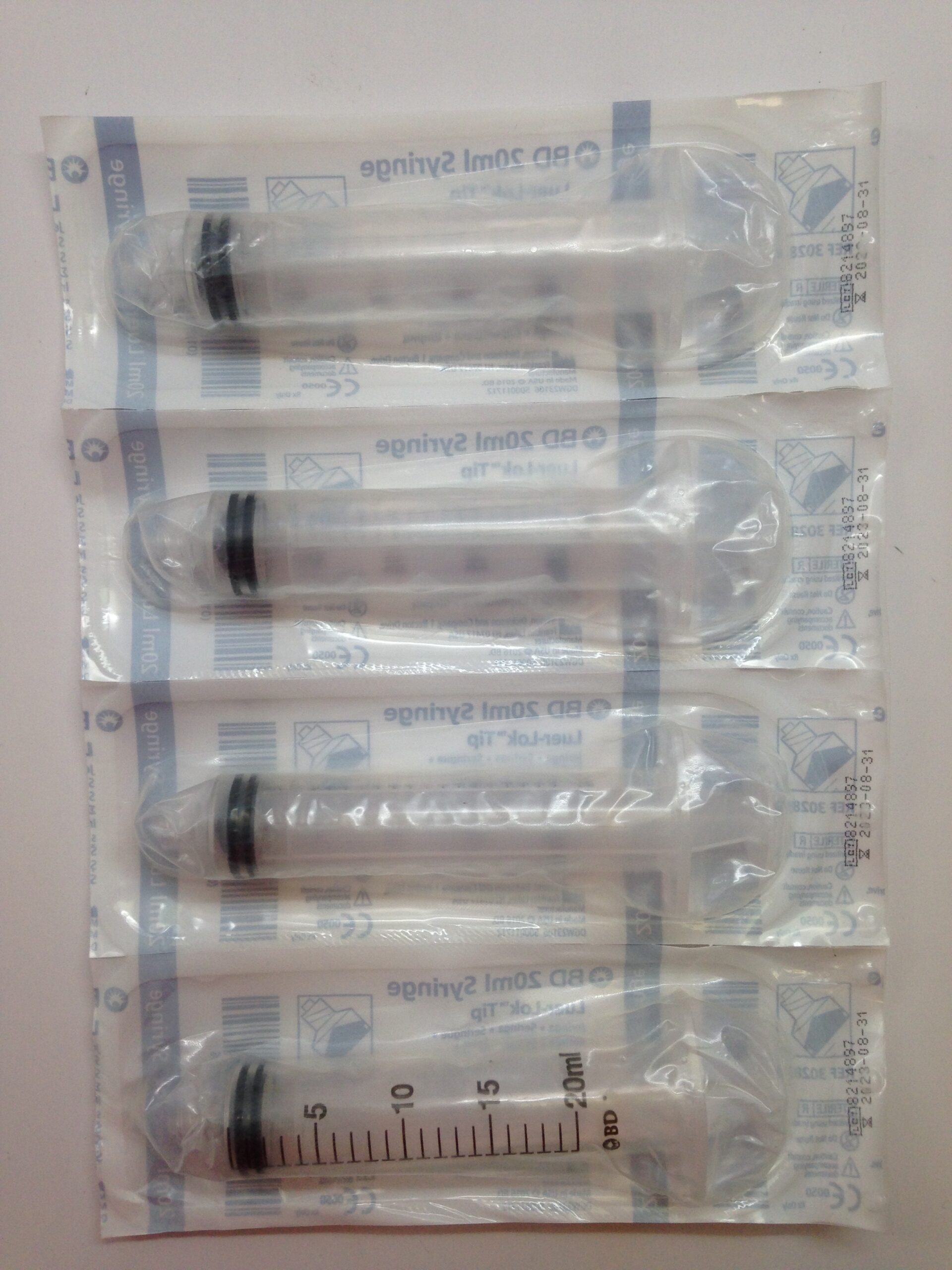 BD 302830 20mL Syringe Luer-Lok Tip (48/Bag) – GB TECH USA