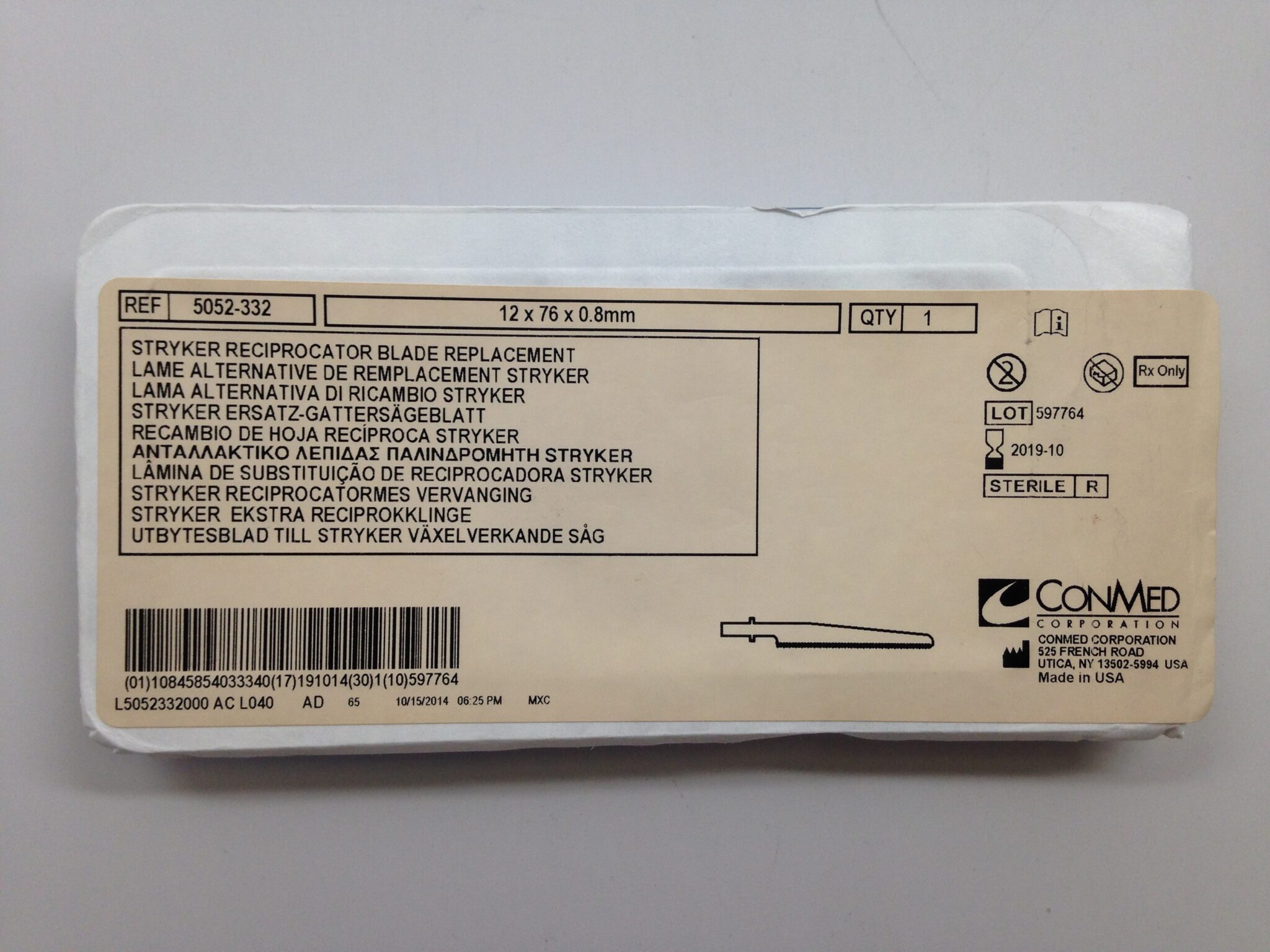 CONMED 5053-082 Micro Reciprocating Rasp, Small, Cross Cut (X) – GB ...