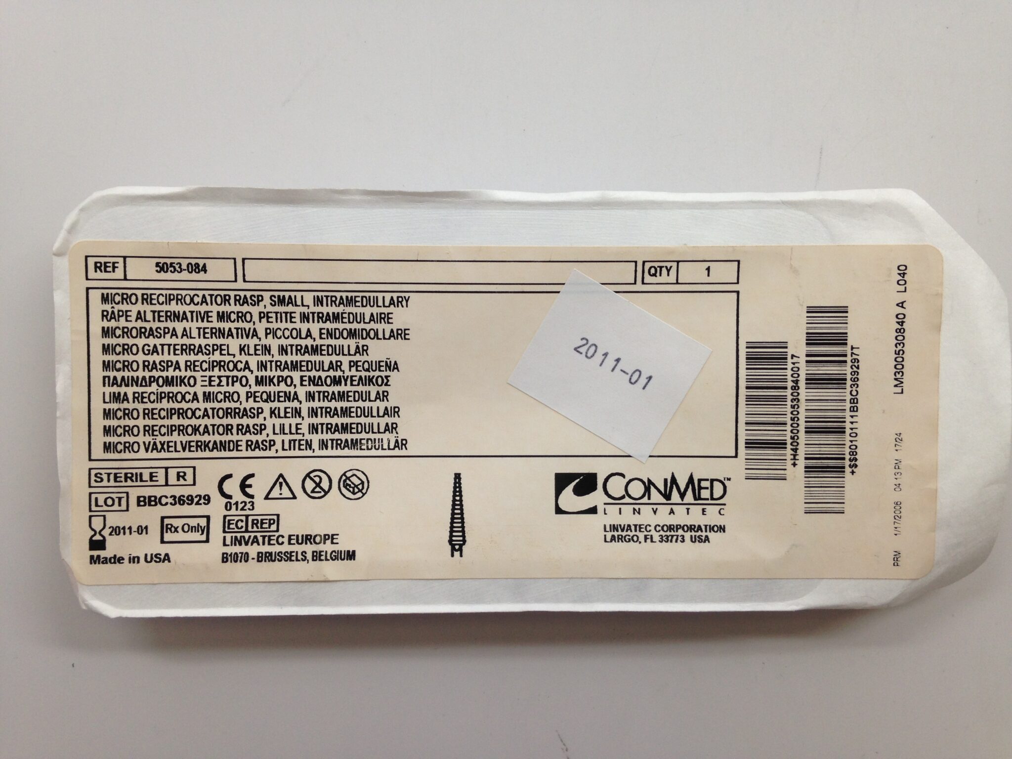 CONMED 5053-083 Micro Reciprocating Rasp, Large, Cross Cut 6.5mm x 12 ...