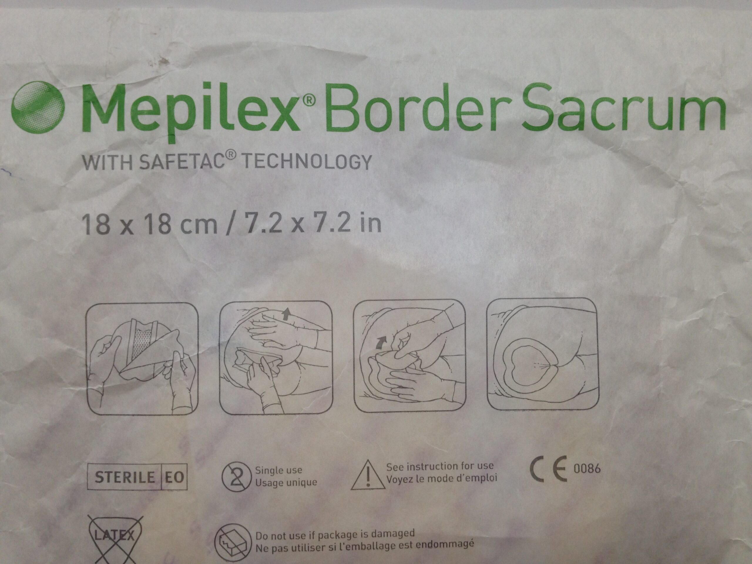 MÖLNLYCKE 282000 Mepilex Border Sacrum Foam Dressing With Safetac ...