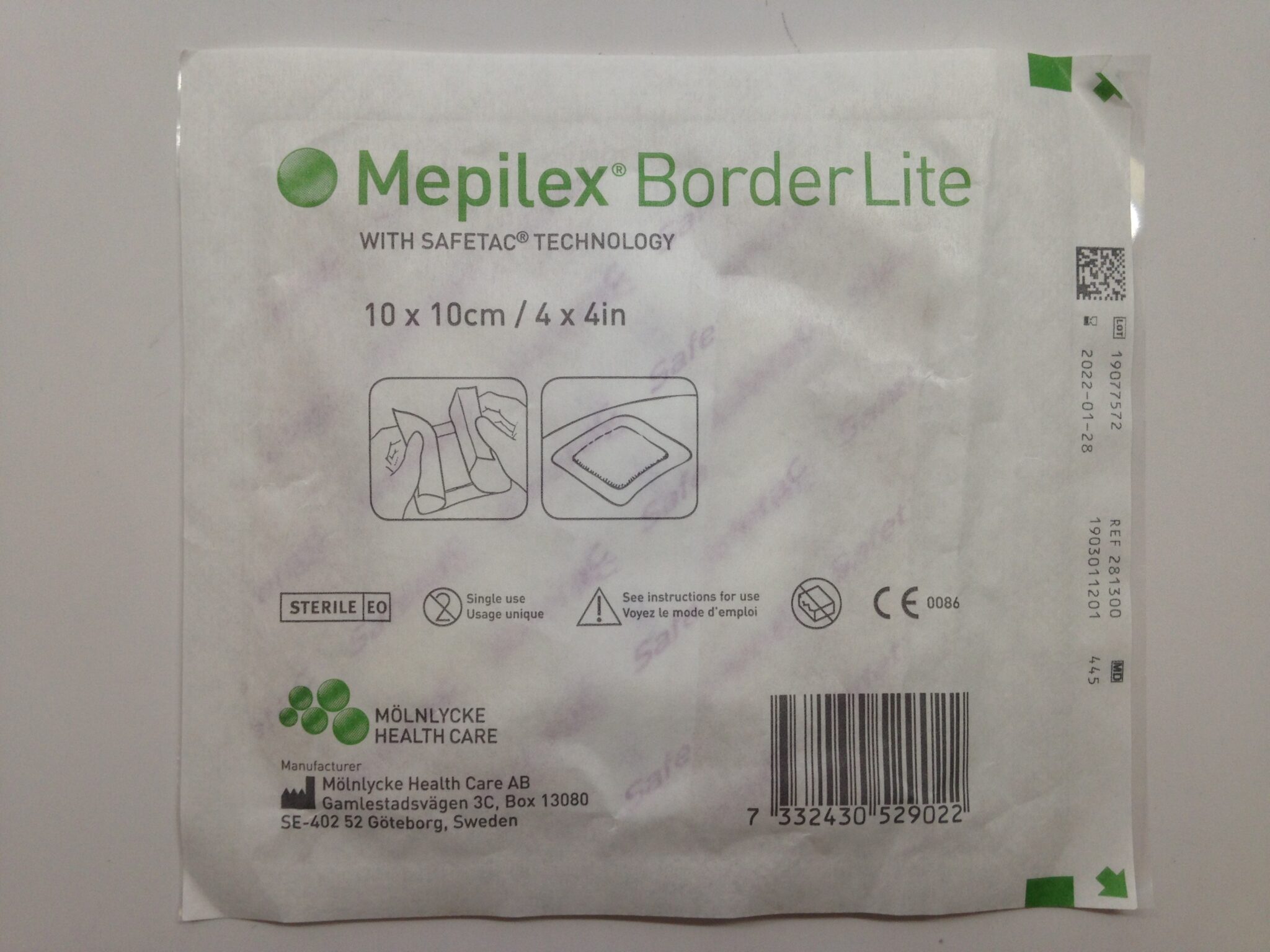 MÖLNLYCKE 284090 Mepilex Lite Thin Foam Dressing With Safetac ...