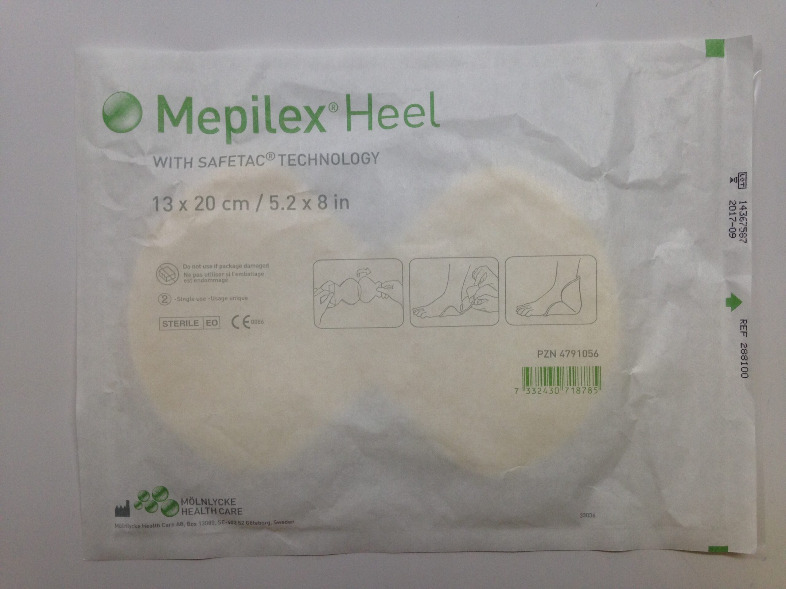 MÖLNLCKE 288100 Mepilex Heel Absorbent Foam Dressing For Acute And ...