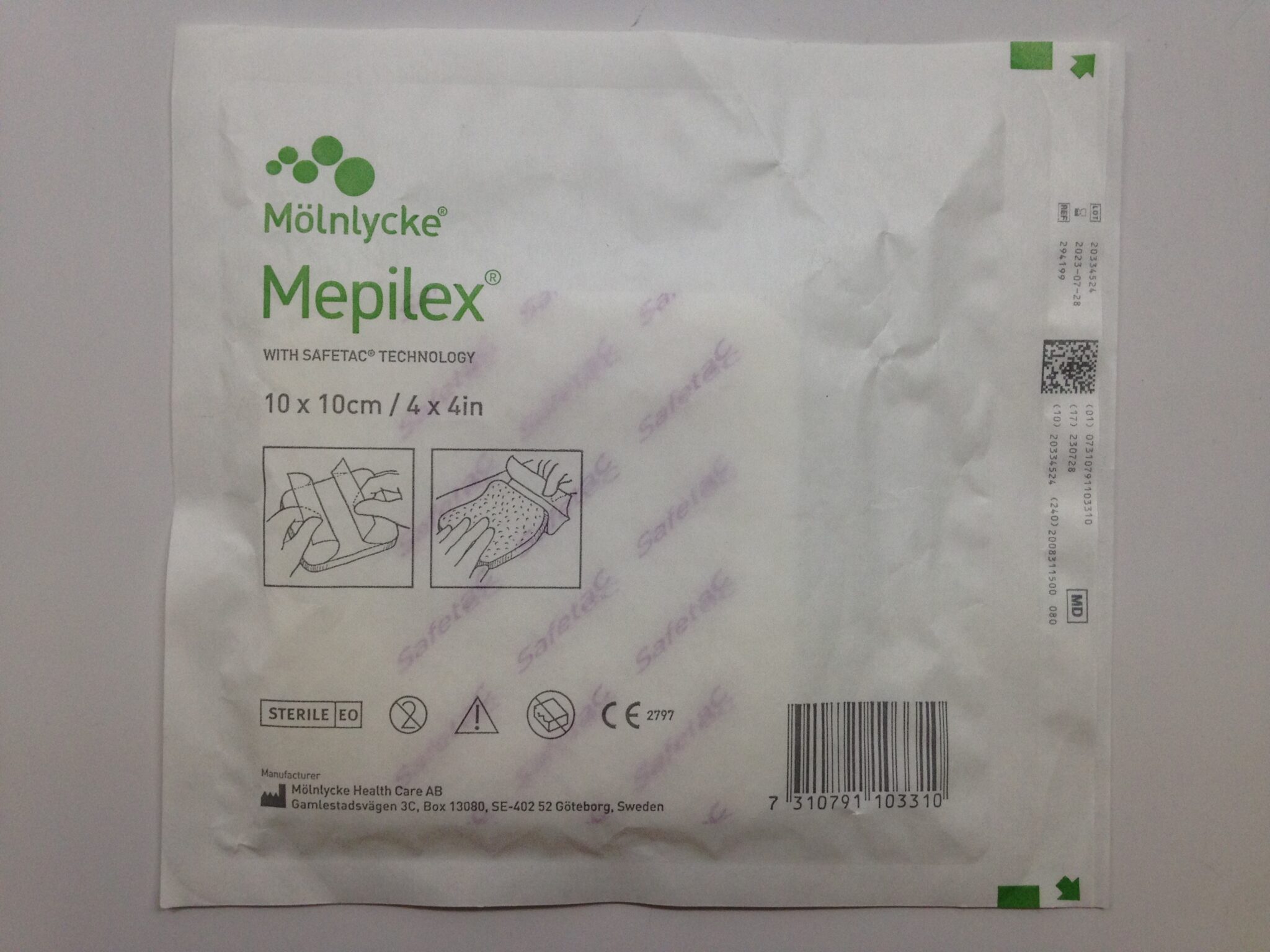 MÖLNLYCKE 294899 Mepilex Transfer Dressing With Safetac Technology, 15 ...