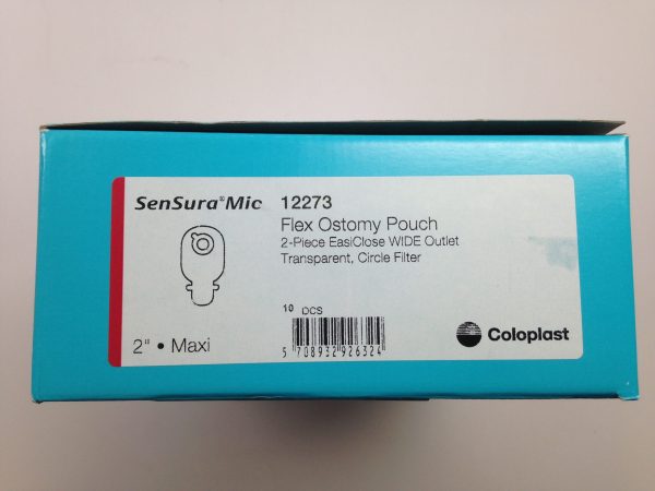 COLOPLAST 12273 SenSura Mic Flex Ostomy Pouch, 2-Piece EasiClose WIDE ...