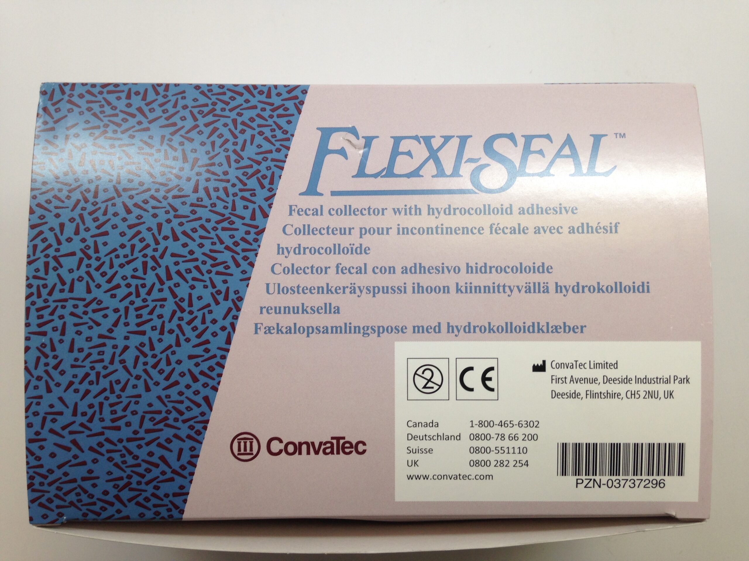 CONVATEC 650078 Flexi-Seal Fecal Collector With Hydrocolloid Adhesive ...