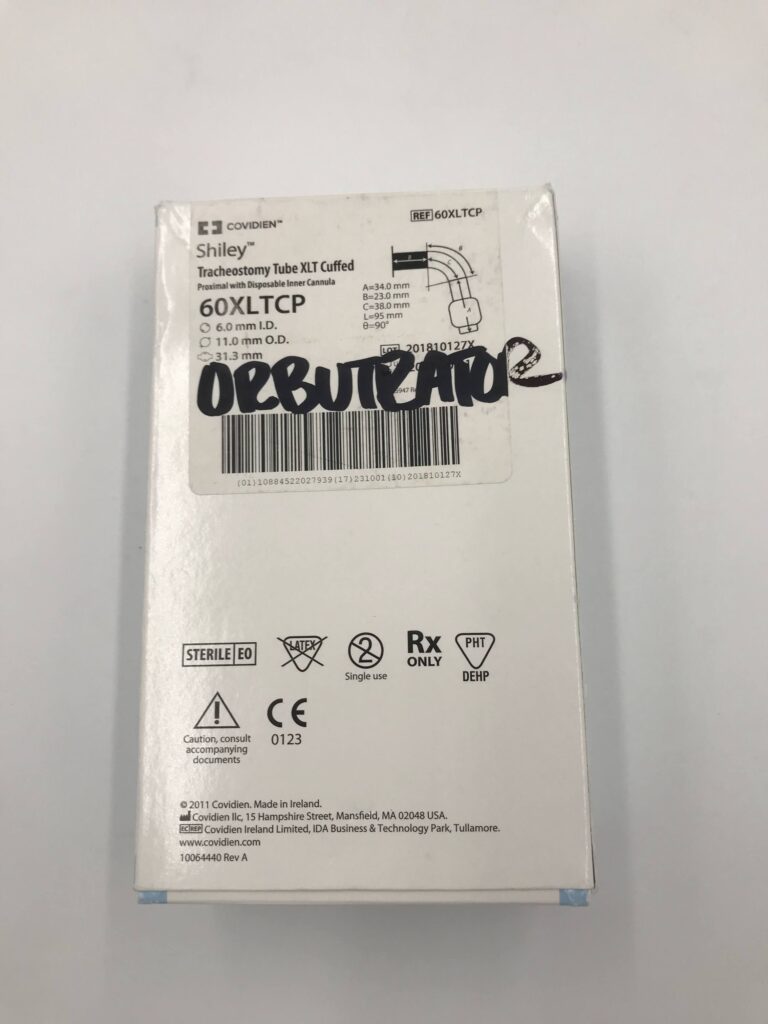 COVIDIEN 60XLTCP Shiley Tracheostomy Tube XLT Cuffed, Proximal With ...