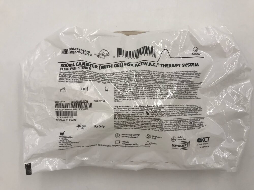 KCI M8275058 300mL Canister (With Gel) For ActiV.A.C.Therapy System ...
