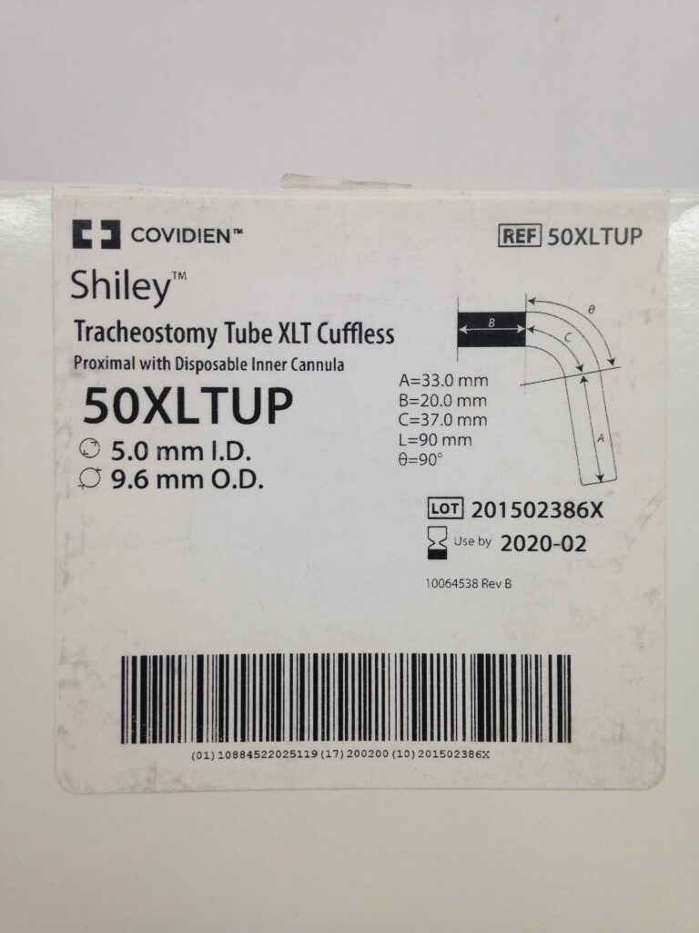 COVIDIEN 50XLTUP Shiley Tracheostomy Tube XLT Cuffless Proximal With ...