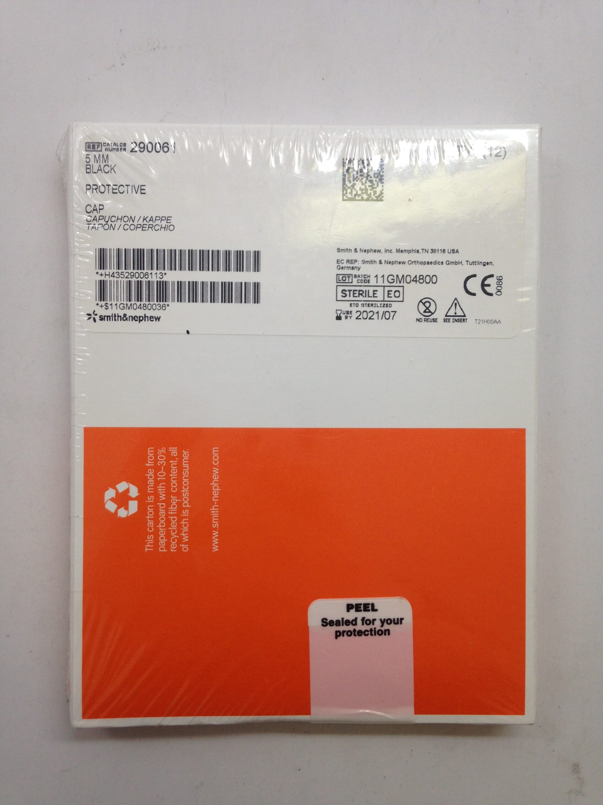SMITH & NEPHEW 290061 5mm Black Protective Cap (12/Box) (X) - GB TECH USA