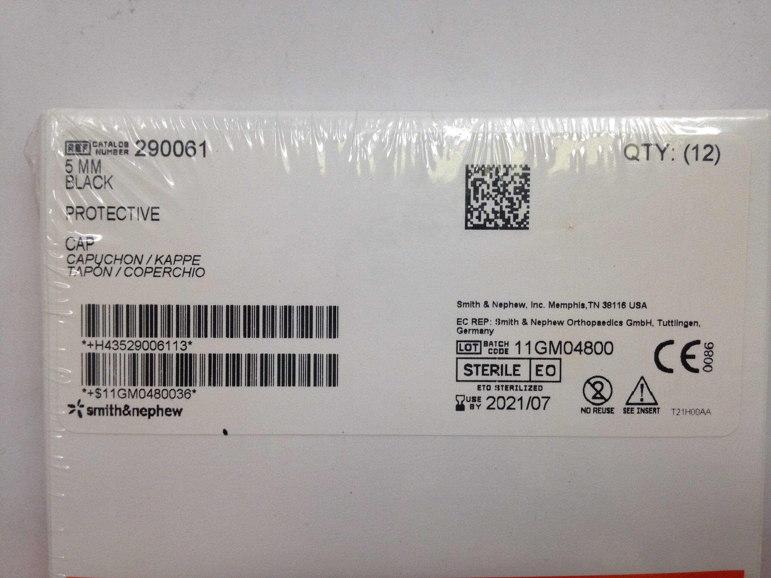 SMITH & NEPHEW 290061 5mm Black Protective Cap (12/Box) (X) - GB TECH USA