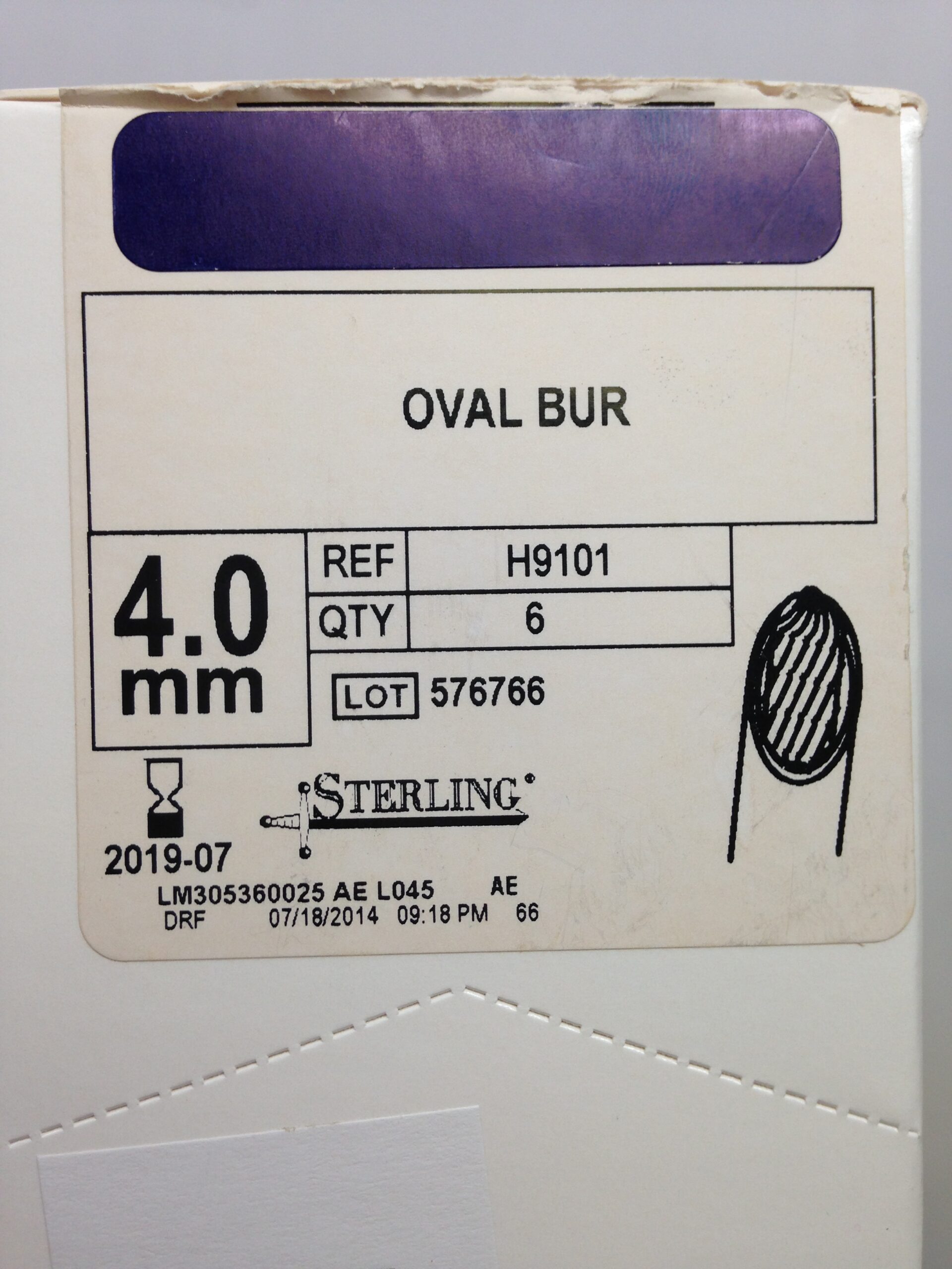 CONMED H9101 Oval Bur, 4.0mm (Box of 6) (X) - GB TECH USA