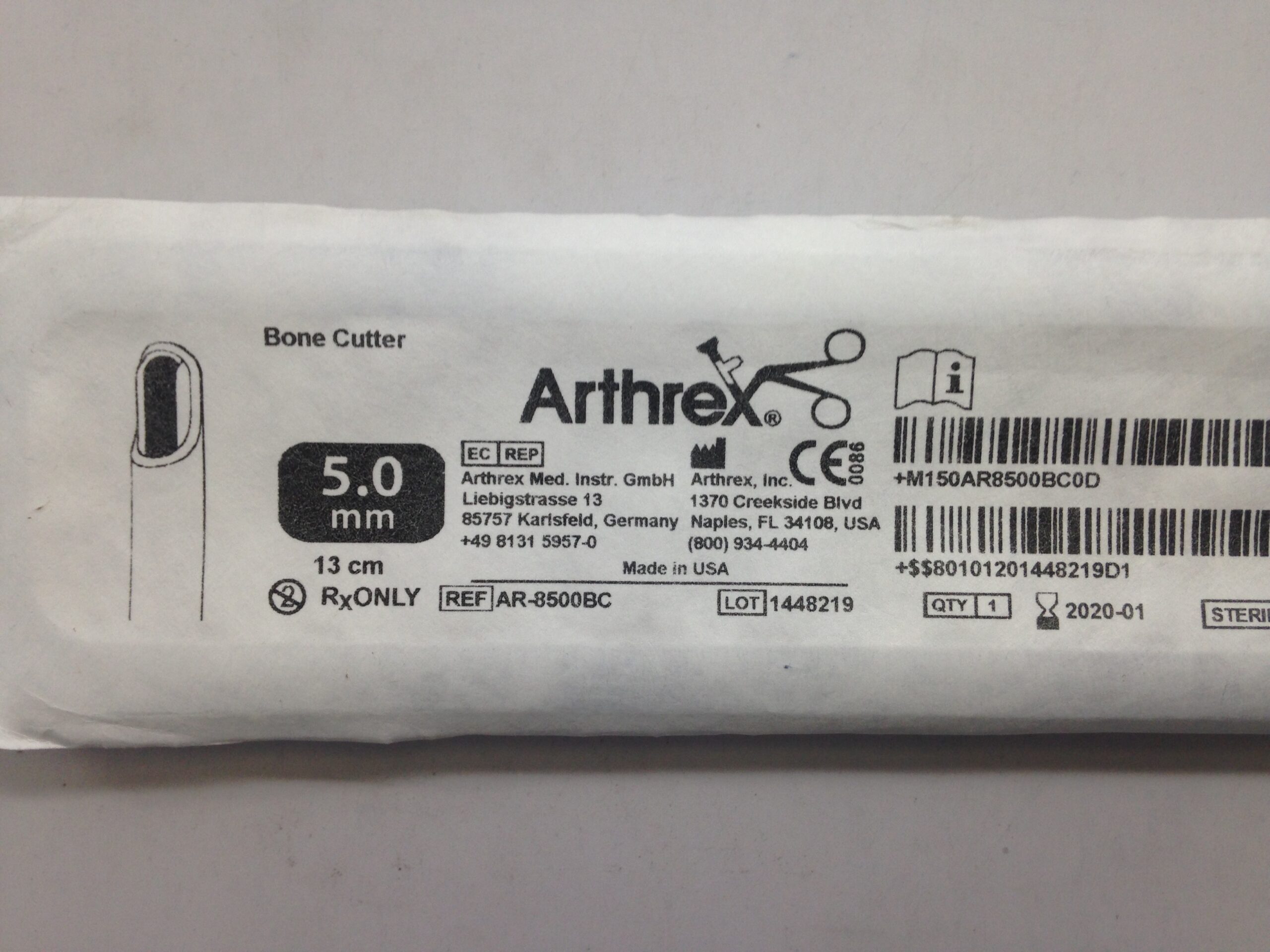 ARTHREX AR-8500BC Bone Cutter, 5.0mm x 13 cm (X) – GB TECH USA