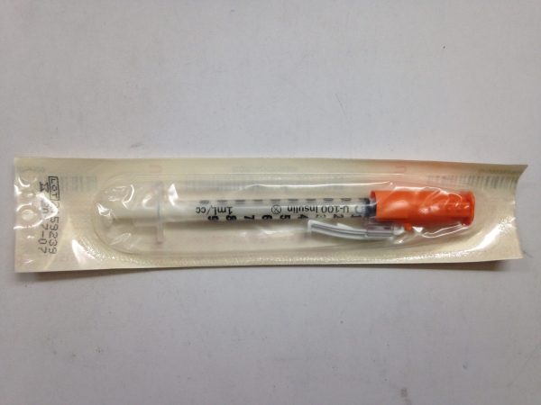 BD 305930 SafetyGlide Insulin, U-100 Insulin Syringe, 1mL, 29G, 1/2 (54 ...