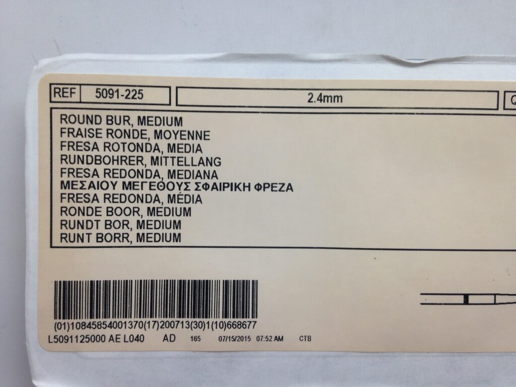 CONMED 5091-225 Round Bur, Medium, 2.4mm (X) - GB TECH USA